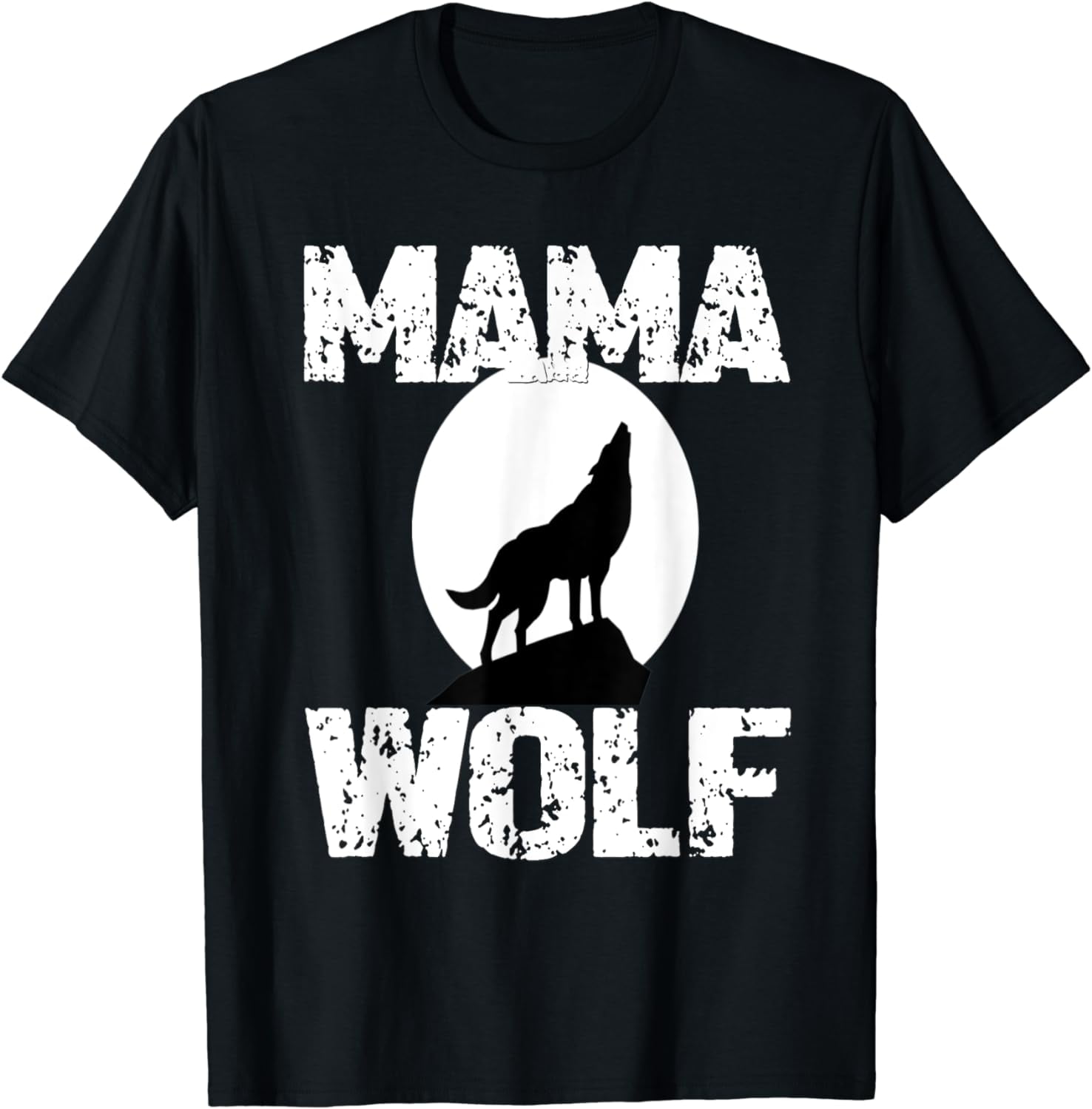 Mama Wolf Gift Matching Family Tribe Wolves Moon Wife Mom T-Shirt ...