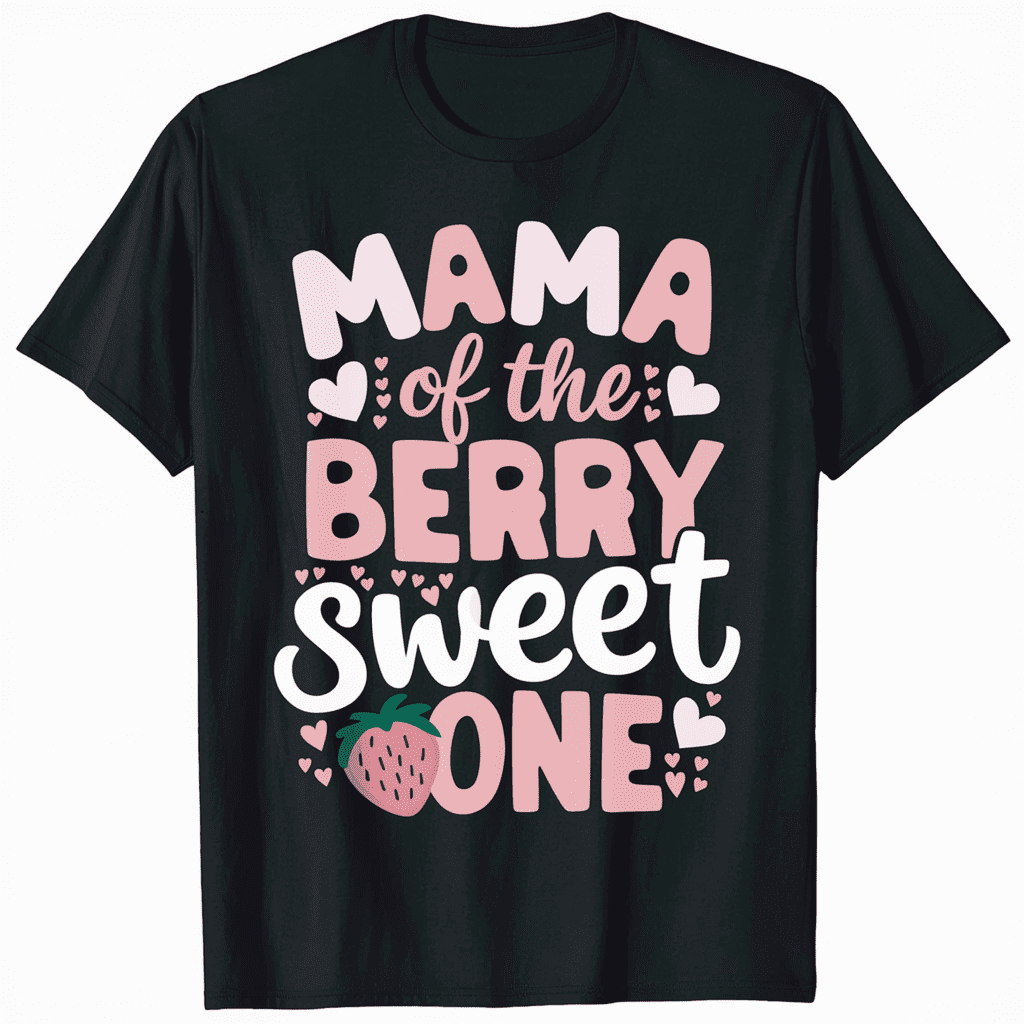 Mama of The Berry Sweet One Birthday Celebration Tee - Walmart.com