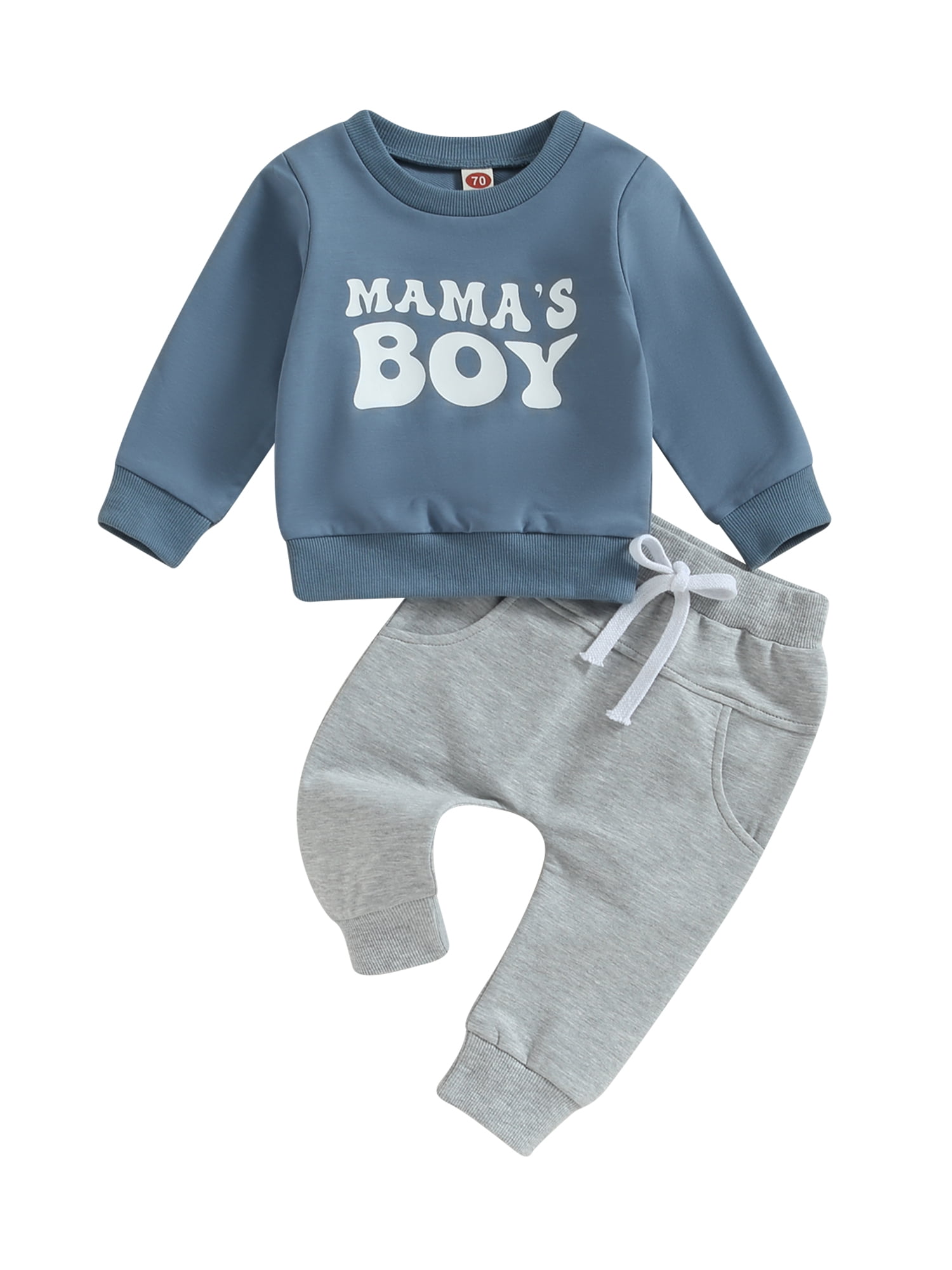 Mama's Boy Baby Clothes Toddler Baby Boys Letters Print Long Sleeve ...