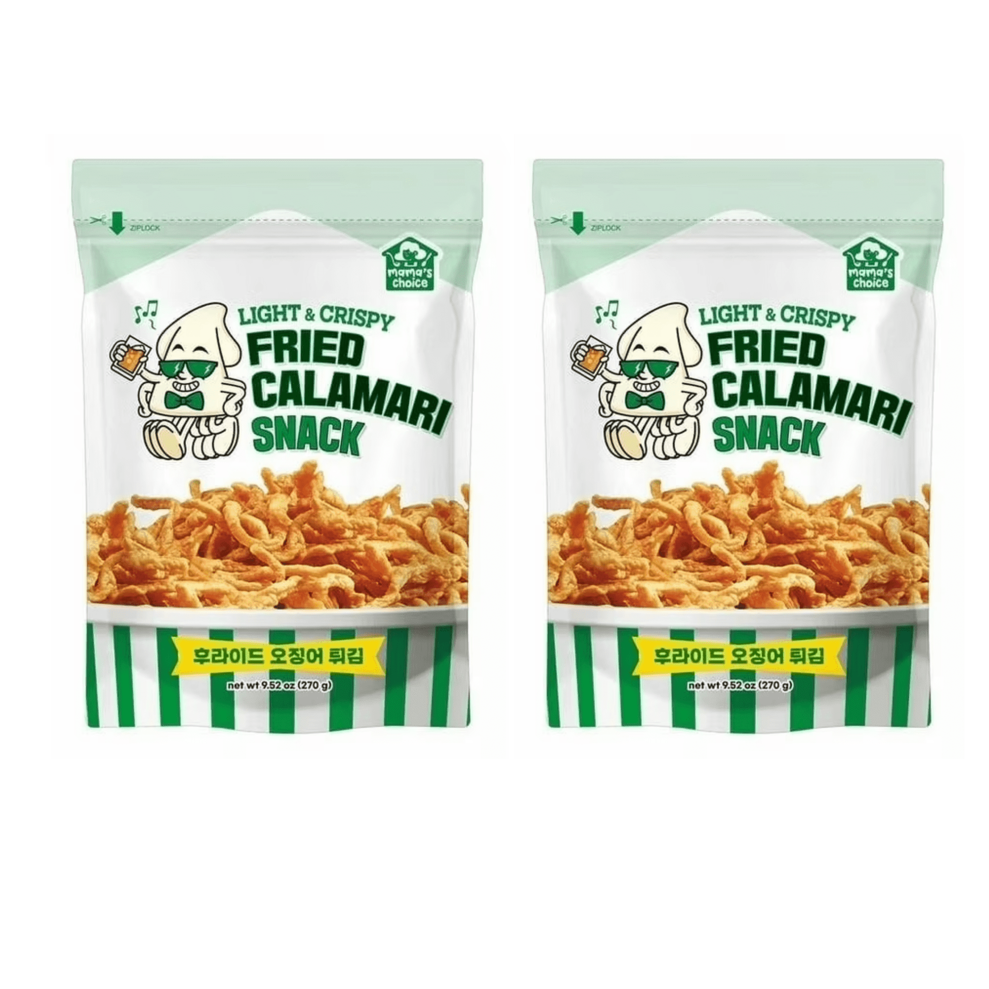 Mama's Choice Fried Calamari Snack 2 Pack, Crispy Seafood Squid, 9.52 ...