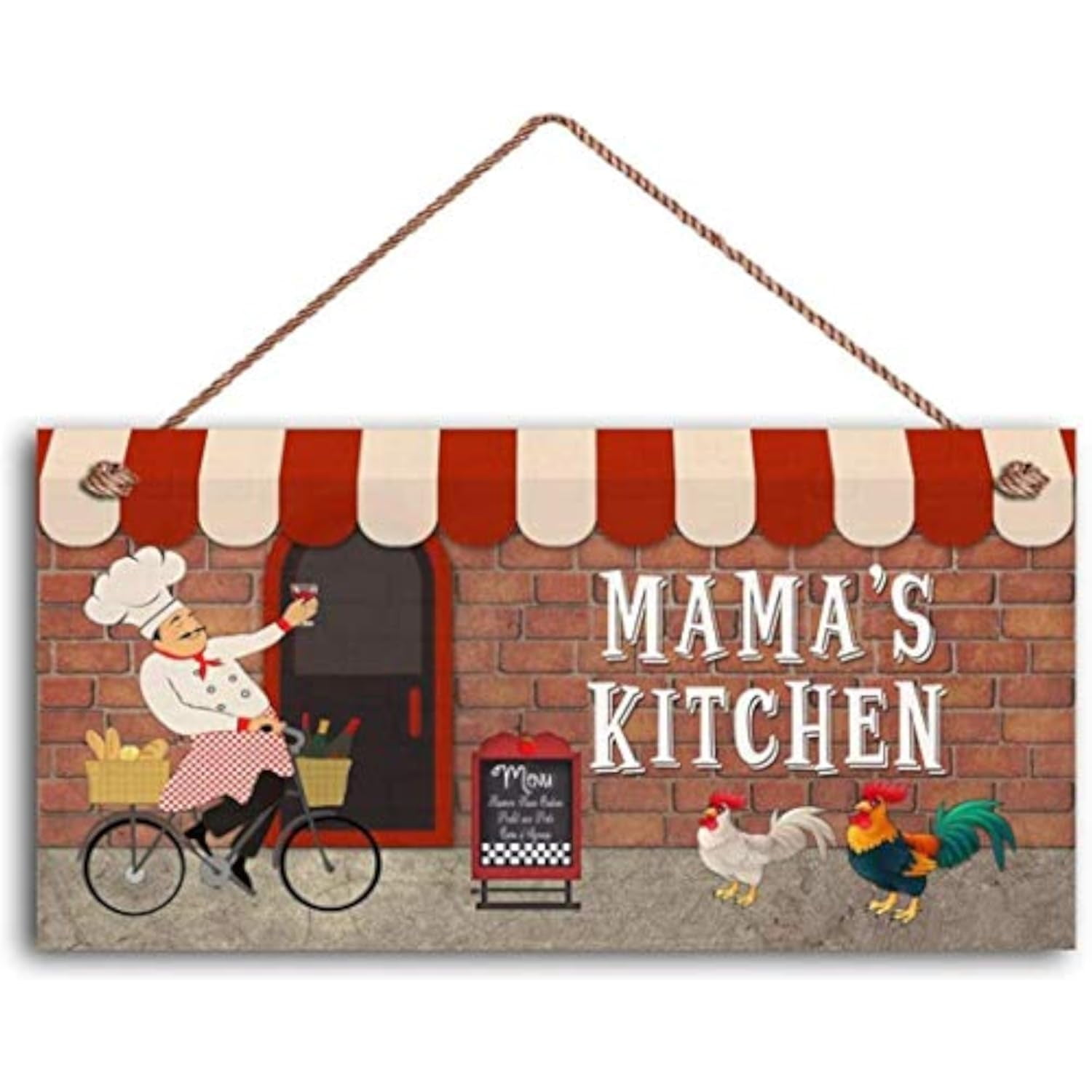 Mama's Kitchen Sign Fat Chef Sign WC Best Chef French Chef Cafe Sign ...