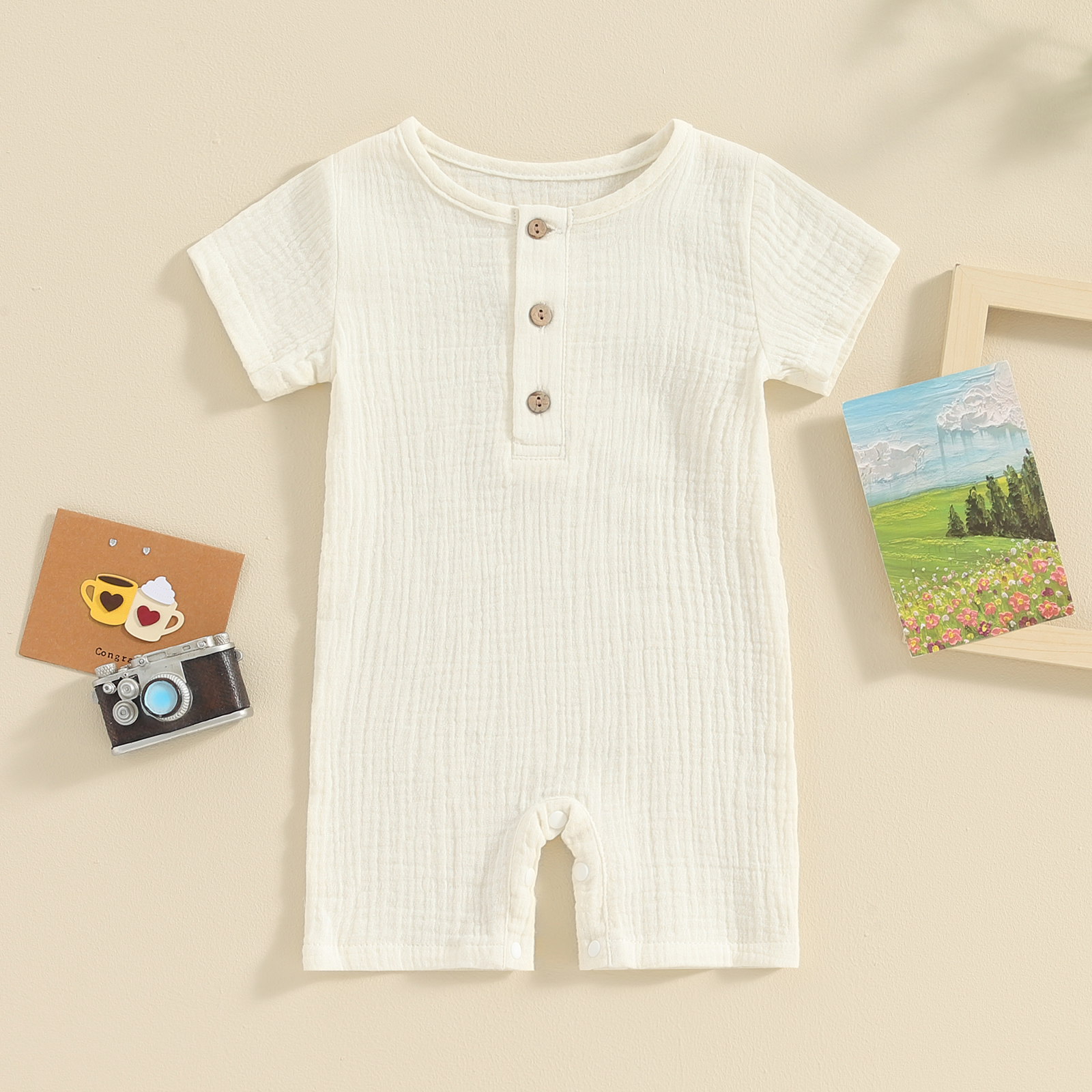 Mama's sunshine Baby Girl and Boys Round Neck Short Sleeve Button Down ...