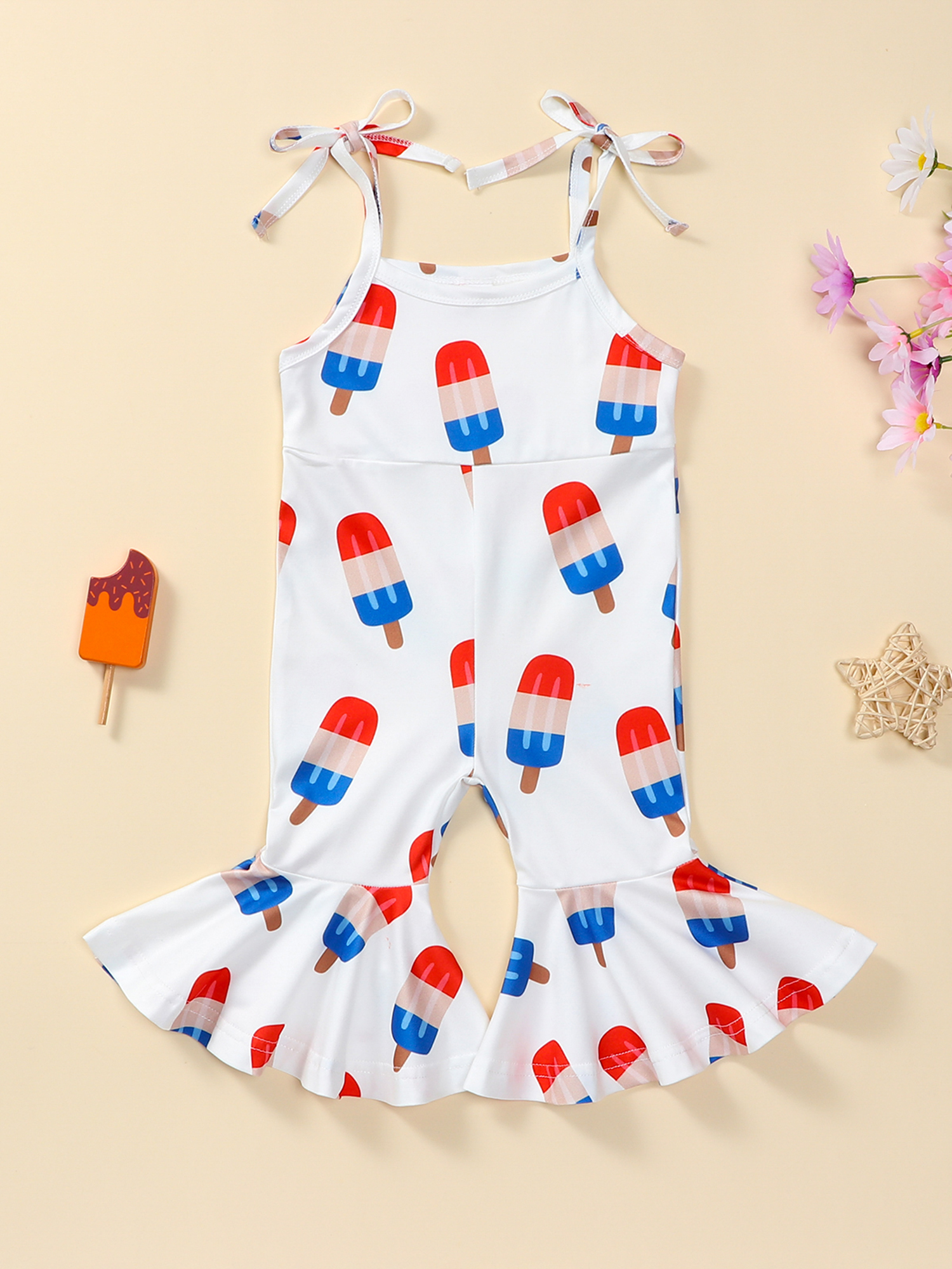 Mama's sunshine Girls Summer Cute Casual Tie Straps Popsicle Print ...