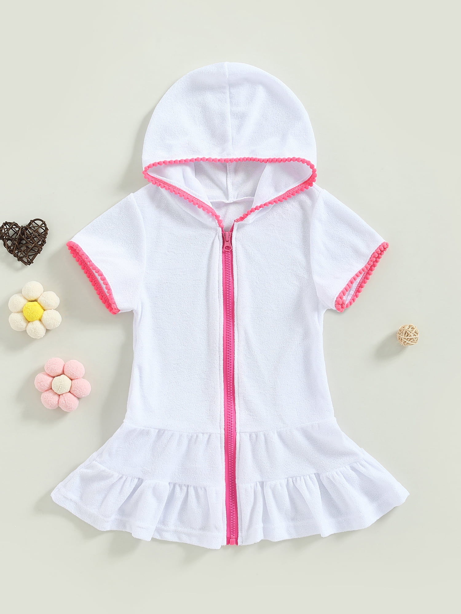 Mama's sunshine Girls Swim Cover Up, Terry Bathing Suit Coverup Short ...