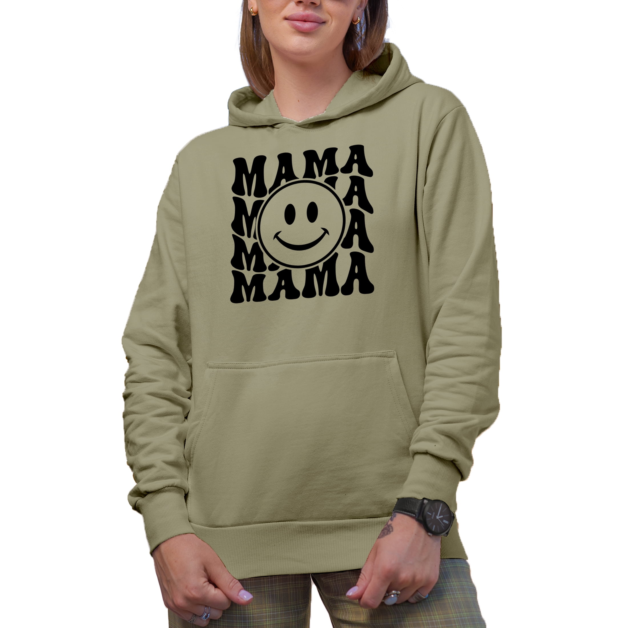 Mama with a Smile, Mother's Day Themed, Groovy Retro Wavy Text Merch ...