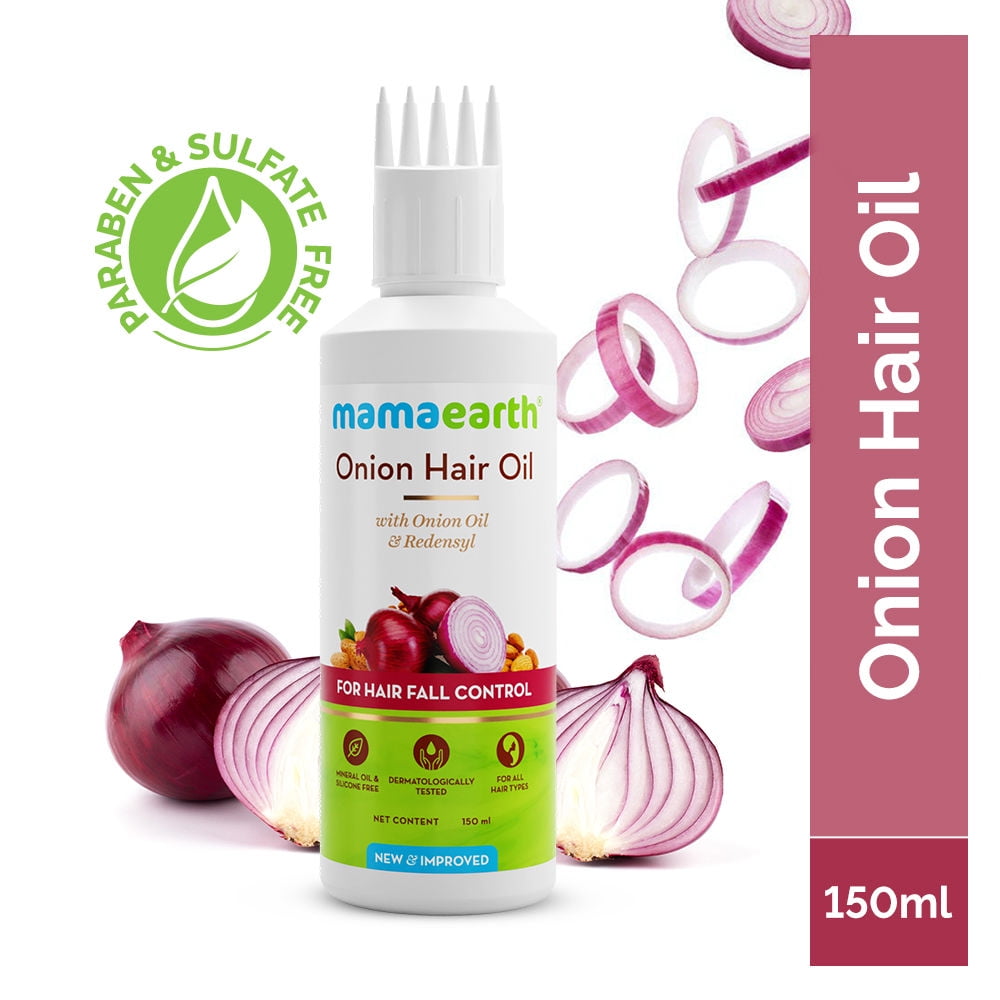 Mamaearth Onion Oil for Hair Growth & Hair Fall Control with Redensyl 150ml - Walmart.com