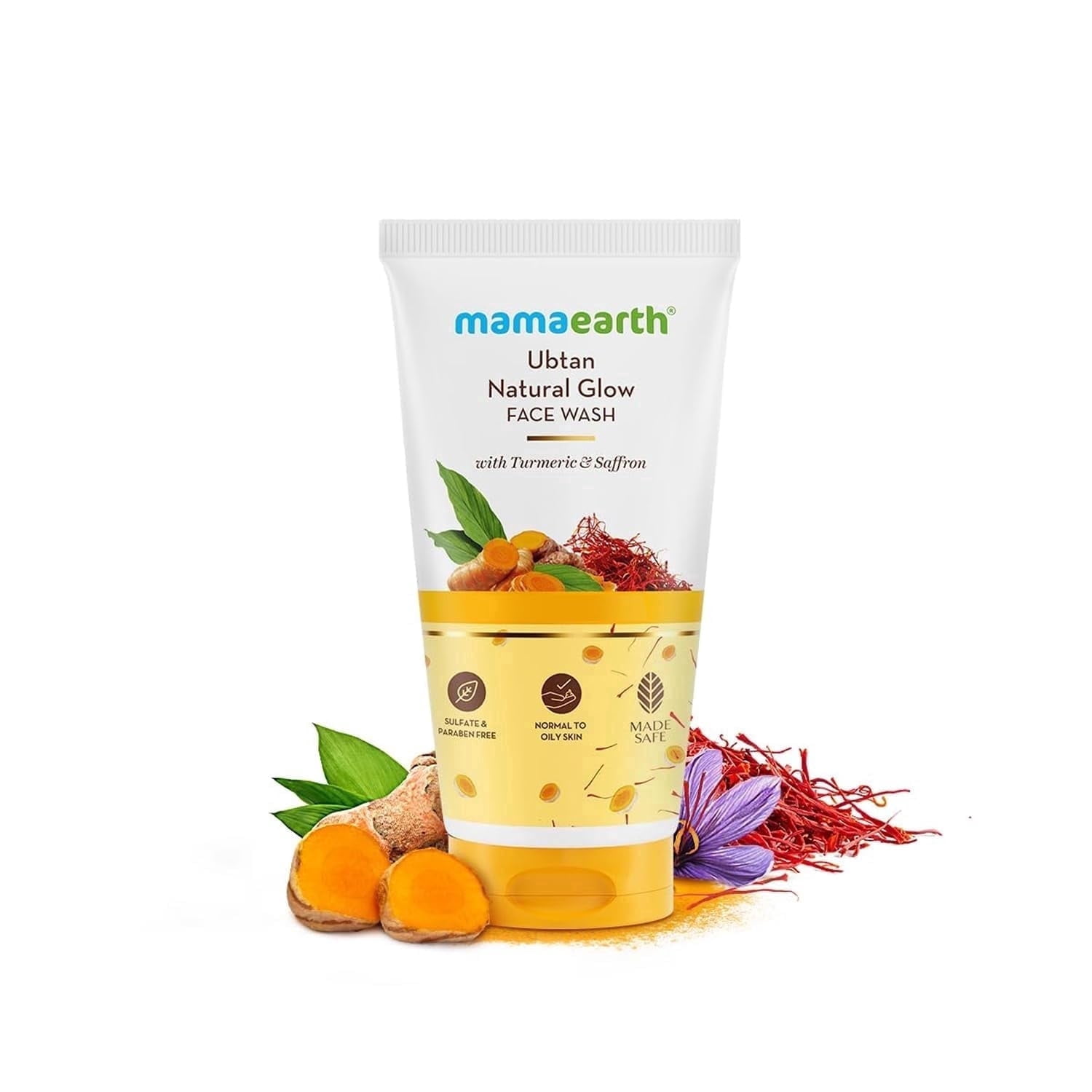 Mamaearth Ubtan Natural Glow Face Wash with Turmeric & Saffron for Tan ...