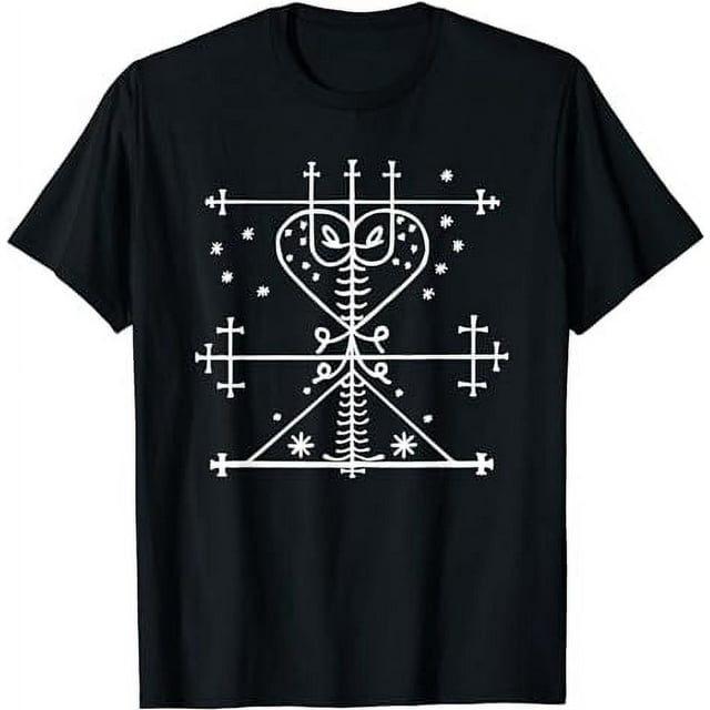 Maman Brigitte Veve Haitan Spirit Goddess Blessings Voodoo T-Shirt ...