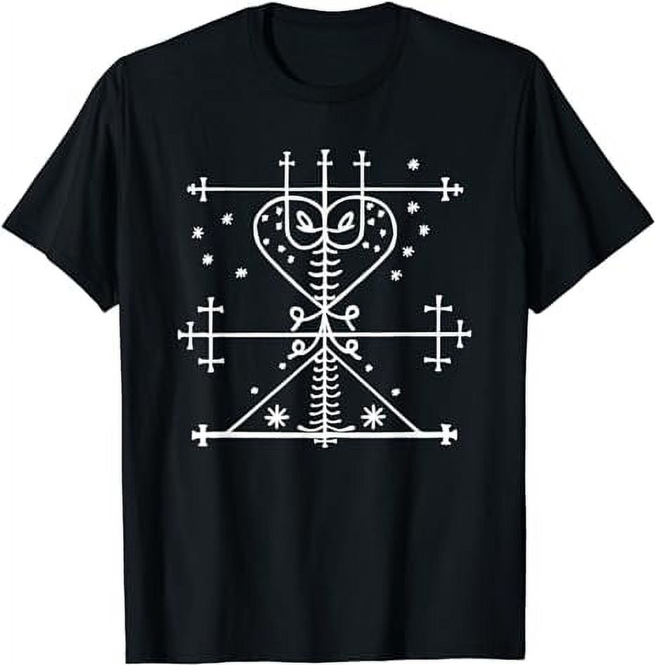 Maman Brigitte Veve Haitan Spirit Goddess Blessings Voodoo T-Shirt ...