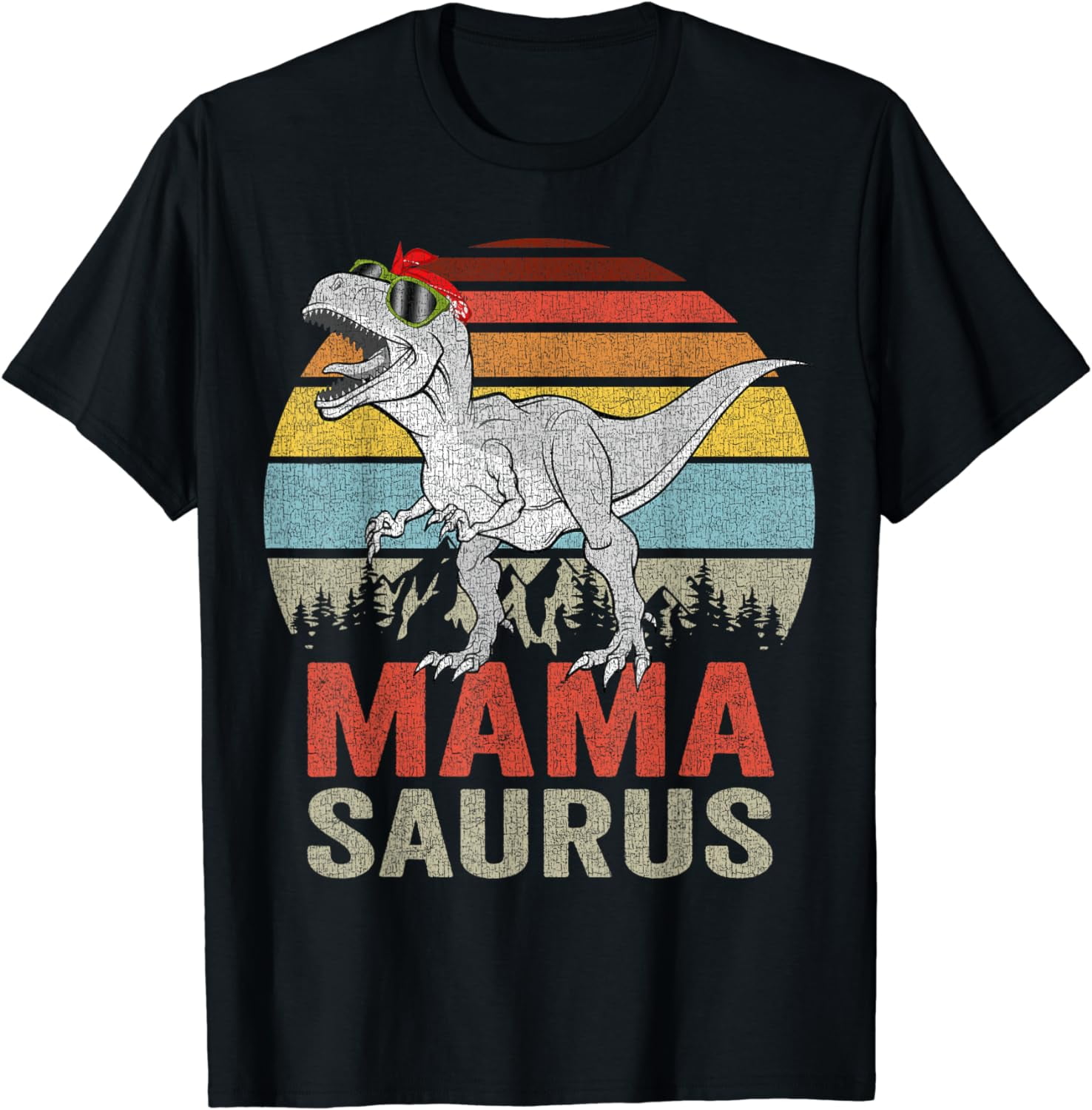 Mamasaurus Dinosaur Mama Saurus T Rex Funny Family Matching T-Shirt ...