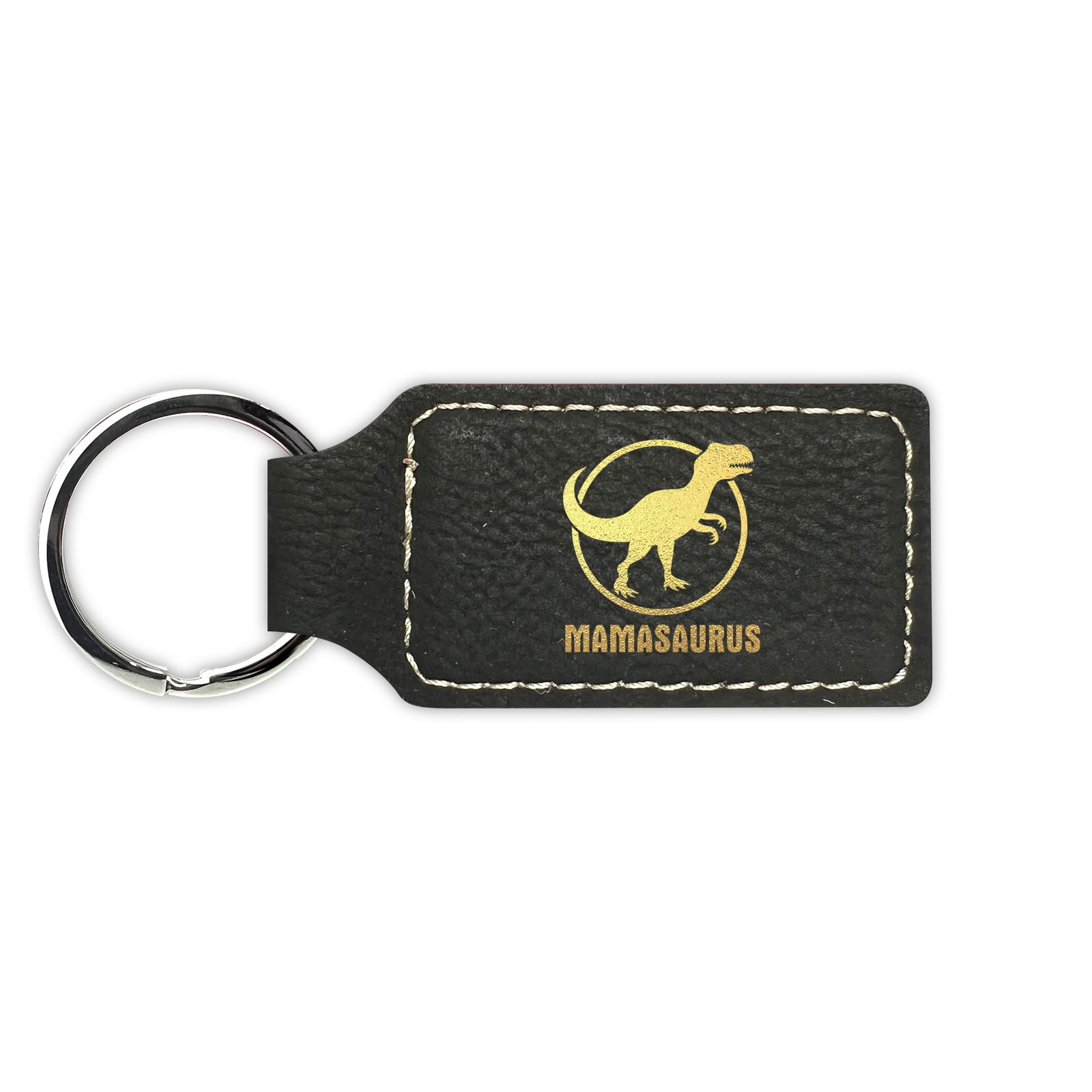 Mamasaurus Keychain Leatherette Rectangle - Laser Engraved - Many ...
