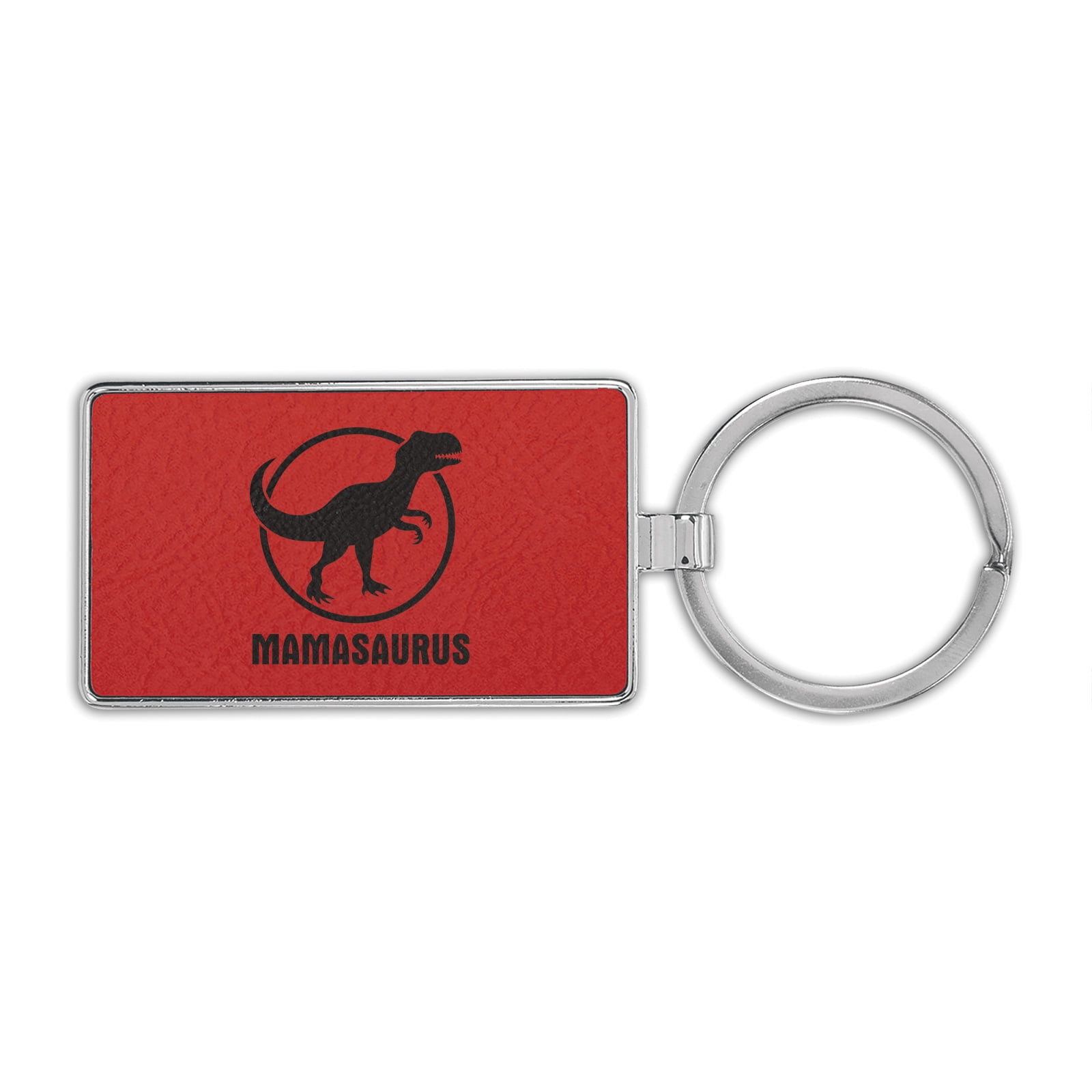 Mamasaurus Premium Leatherette Keychain dinosaur tiger mom t-rex - Red ...