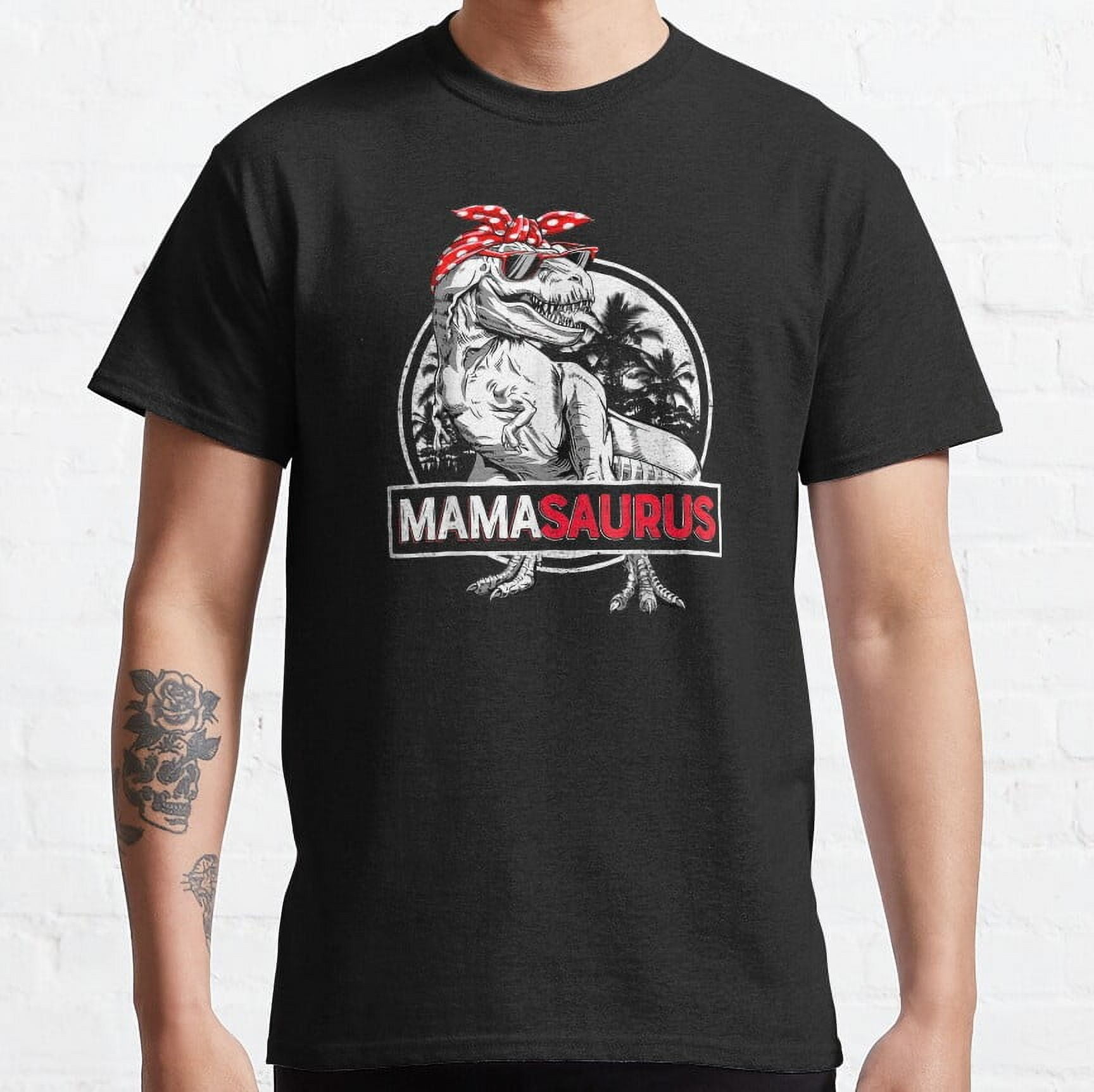 Mamasaurus T rex Dinosaur Funny Mama Saurus Mother's Family T-Shirt ...