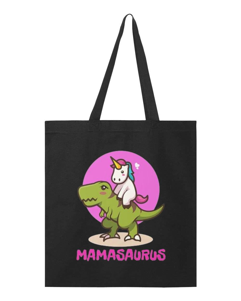 Mamasaurus Tote Bag Funny Dino Mom with Unicorn Kid Energy - Walmart.com