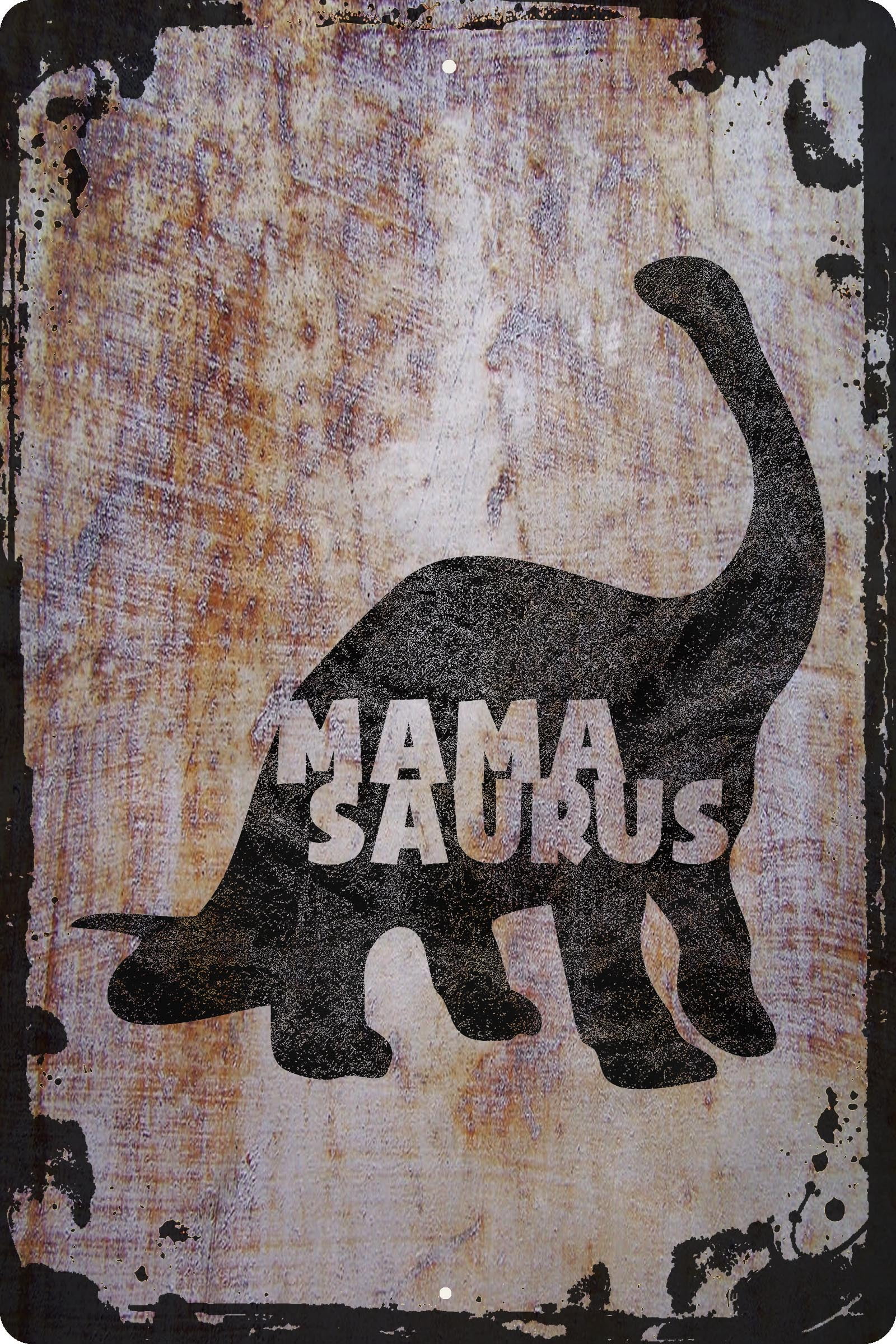 Mamasaurus bold dinosaur family extinct diplodocus Beige Wall Art Decor ...