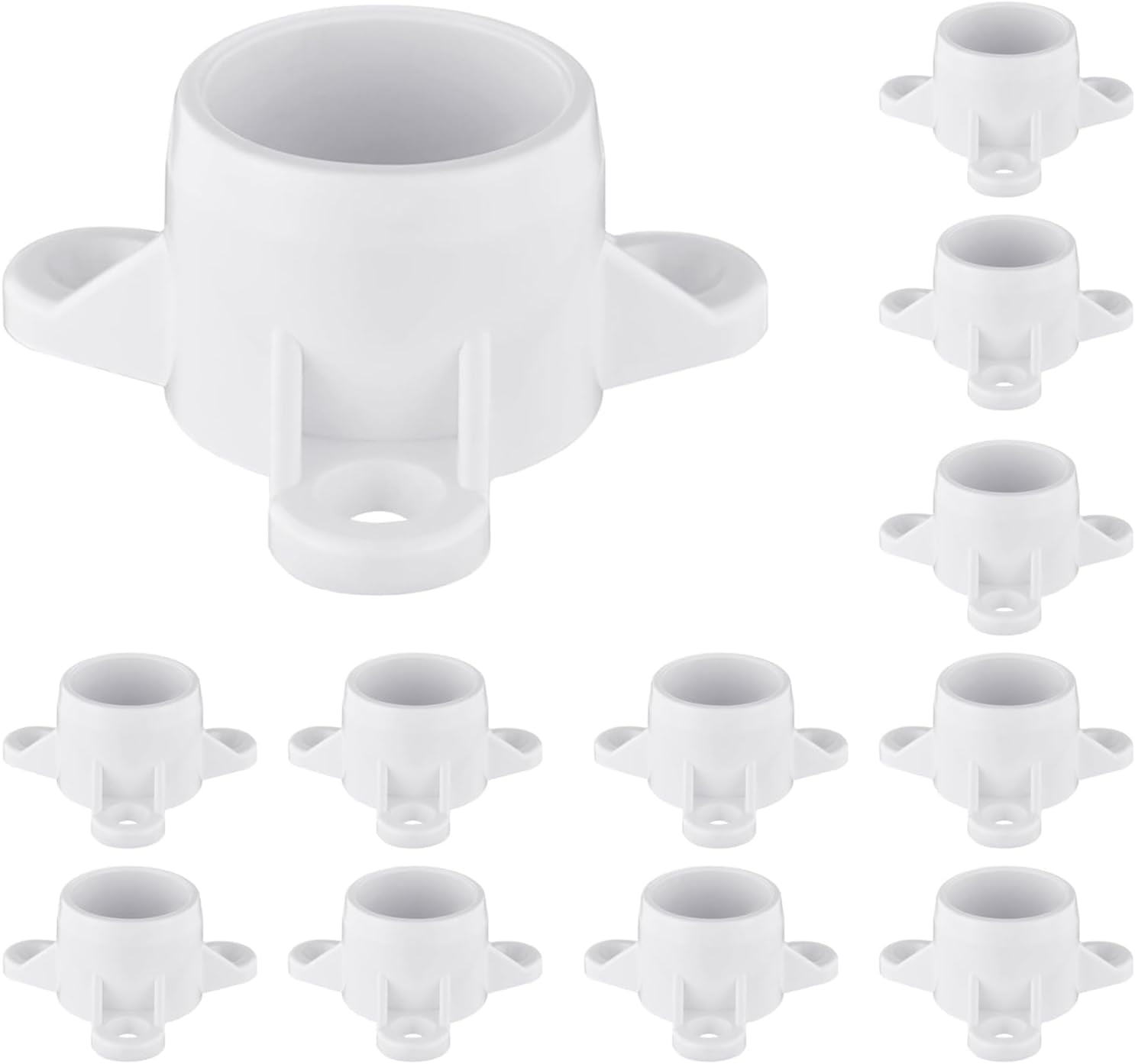 Mamatety 12 Packs PVC Flange for 3/4" PVC Pipe, Table Screw Caps PVC ...