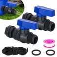 Mamatety 2 Pack PVC Rain Barrel Spigot Kit - 3/4" Garden Hose Thread ...