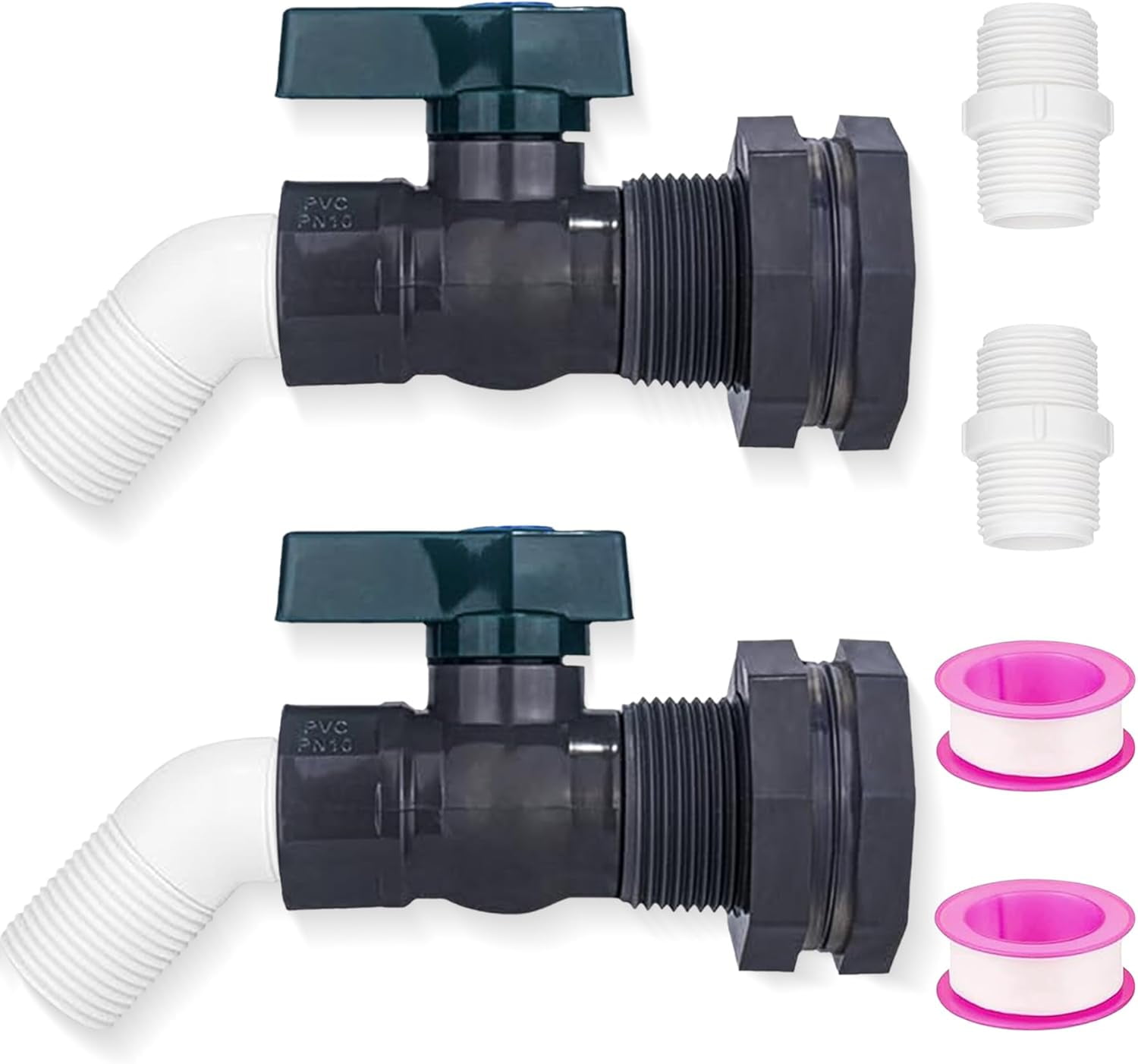 Mamatety Rain Barrel 45°Elbow Diverter Kit, 3/4 Inch Rain Barrel Valve ...