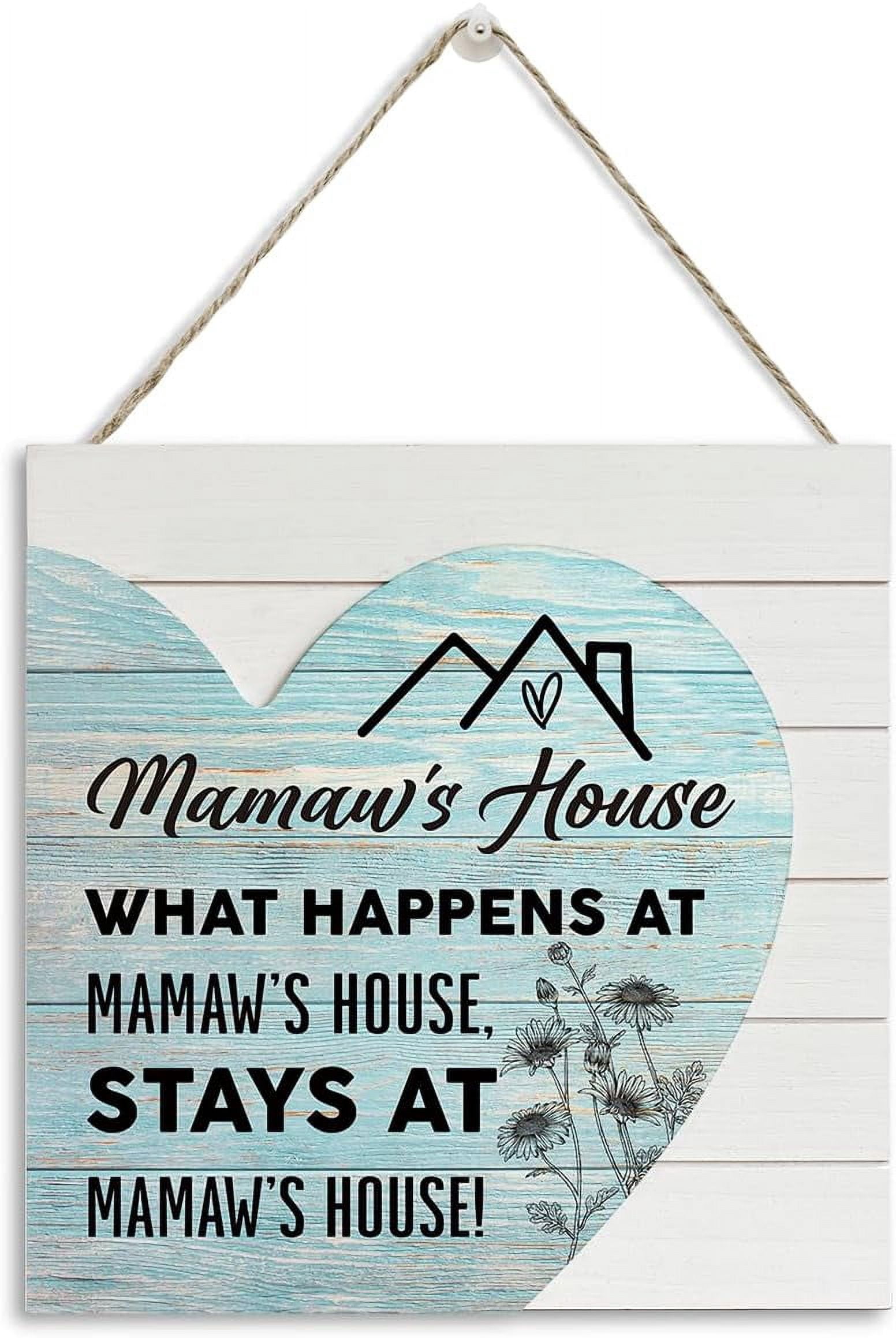 Mamaw's House Sign Heart Plaque, Wooden Plaque Heart Sign, Farmhouse ...