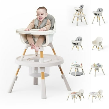 GVN High Chairs,3-In-1 Convertible Highchair with Adjustable Height and ...