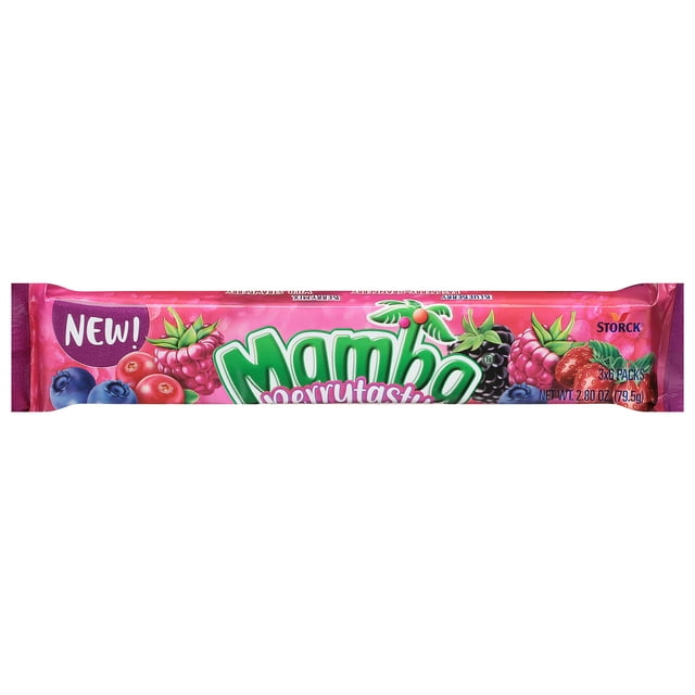 Mamba Berrytasty Fruit Chews, Strawberry & Berry Mix Chewy Candy, 2.8 ...