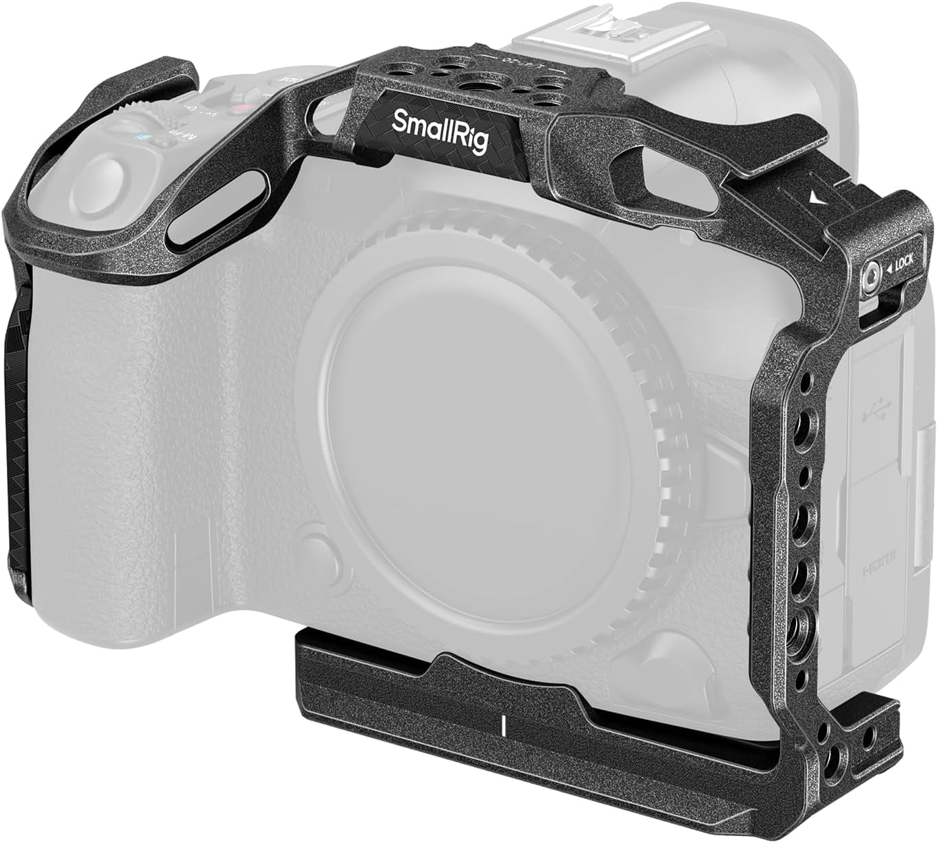 Mamba Camera Cage for R5 Mark II, Aluminum Alloy Rig with Cold Shoe, 1/ ...