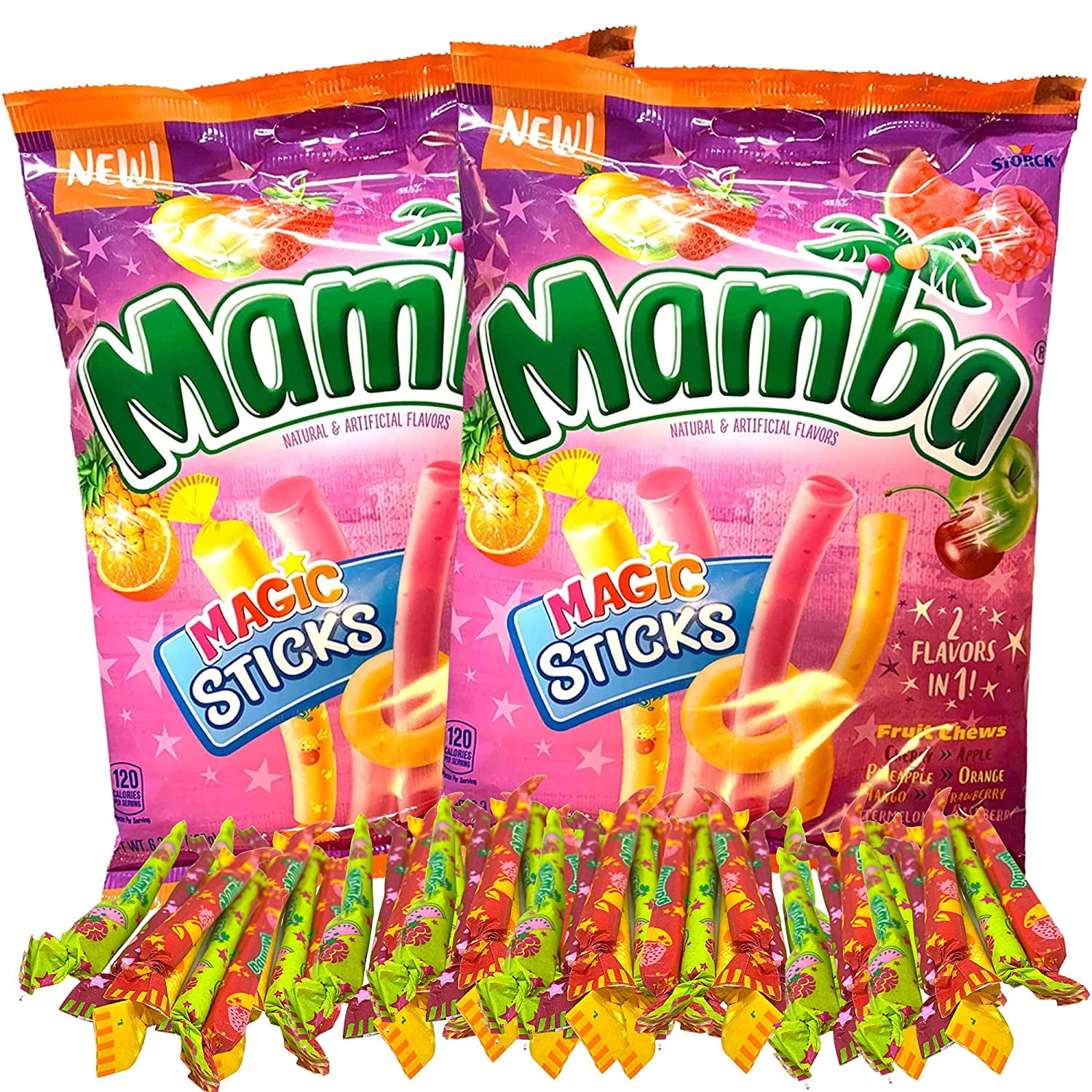 Mamba Candy Assorted Fruit Chews with Assorted Fruity Flavors ...