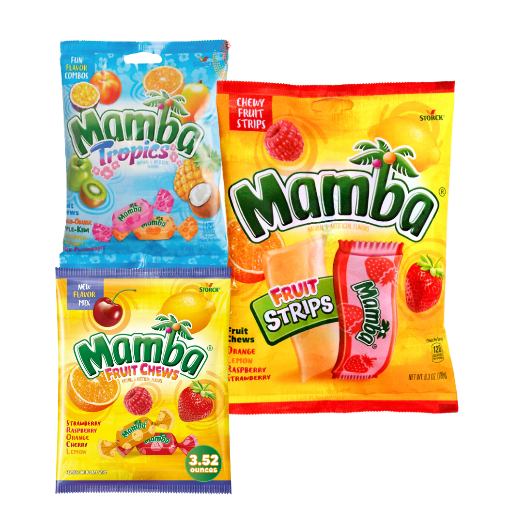 Mamba Fruit Candy Variety 3 Pack | Fruit Chews, Tropics and Fruit ...
