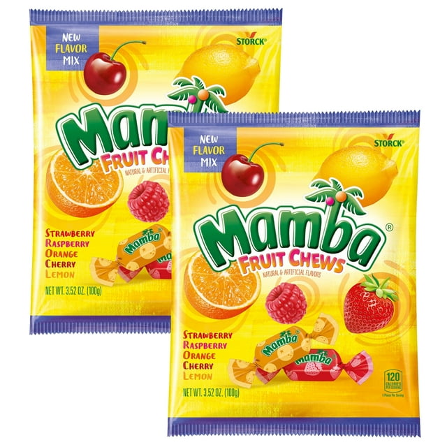 Mamba Fruit Chews Candies 3.52 oz Individually Wrapped Pack Candy for ...