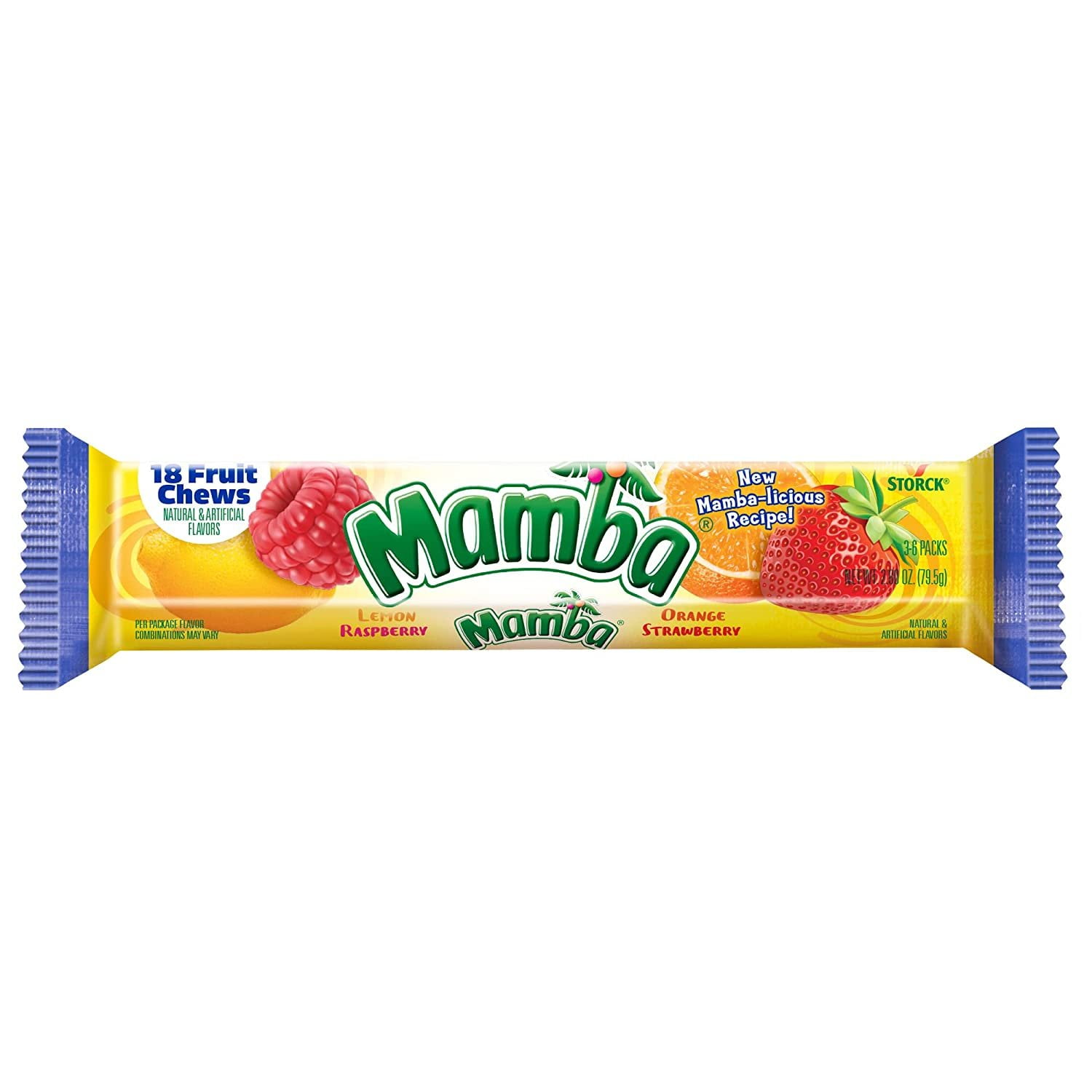 Mamba Fruit Chews Candy, 18 Pieces Pack of 24 - Walmart.com