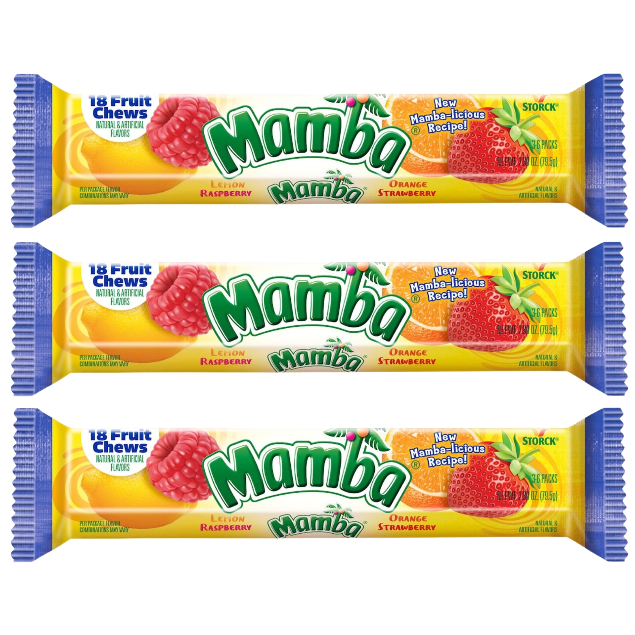 Mamba Fruit Chews Stick Pack Candy 2.8 oz Individually Wrapped Candies ...
