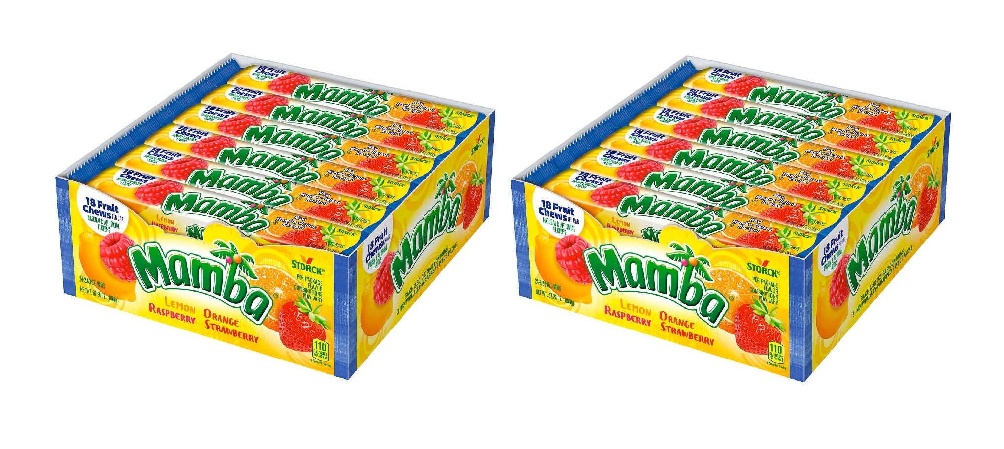 Mamba Fruit Chews, Variety Pack, 2.8 oz, 24 ct 2PK - Walmart.com