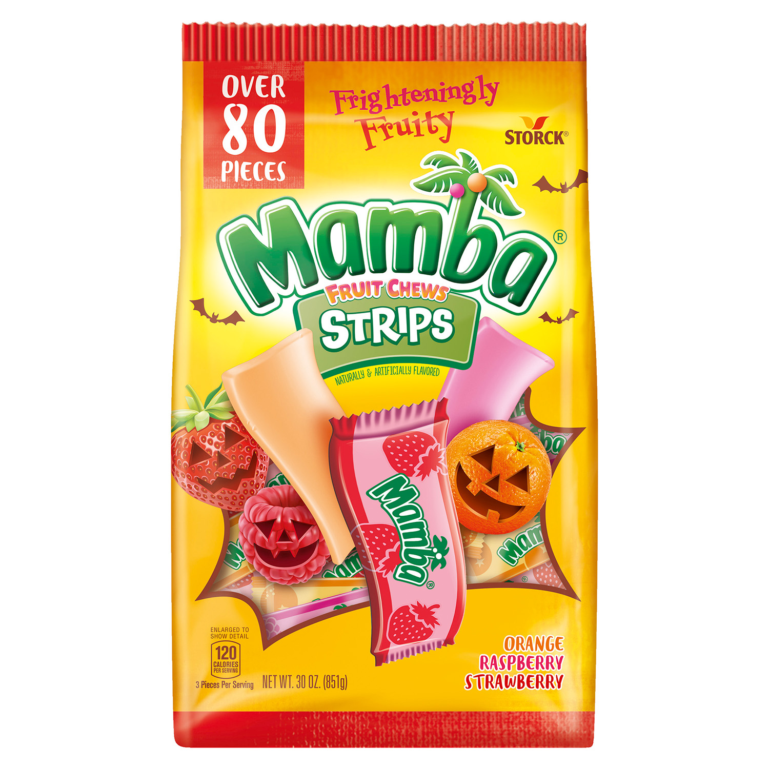 Mamba Fruit Chews Halloween Candy Strips, 30 oz. - Walmart.com
