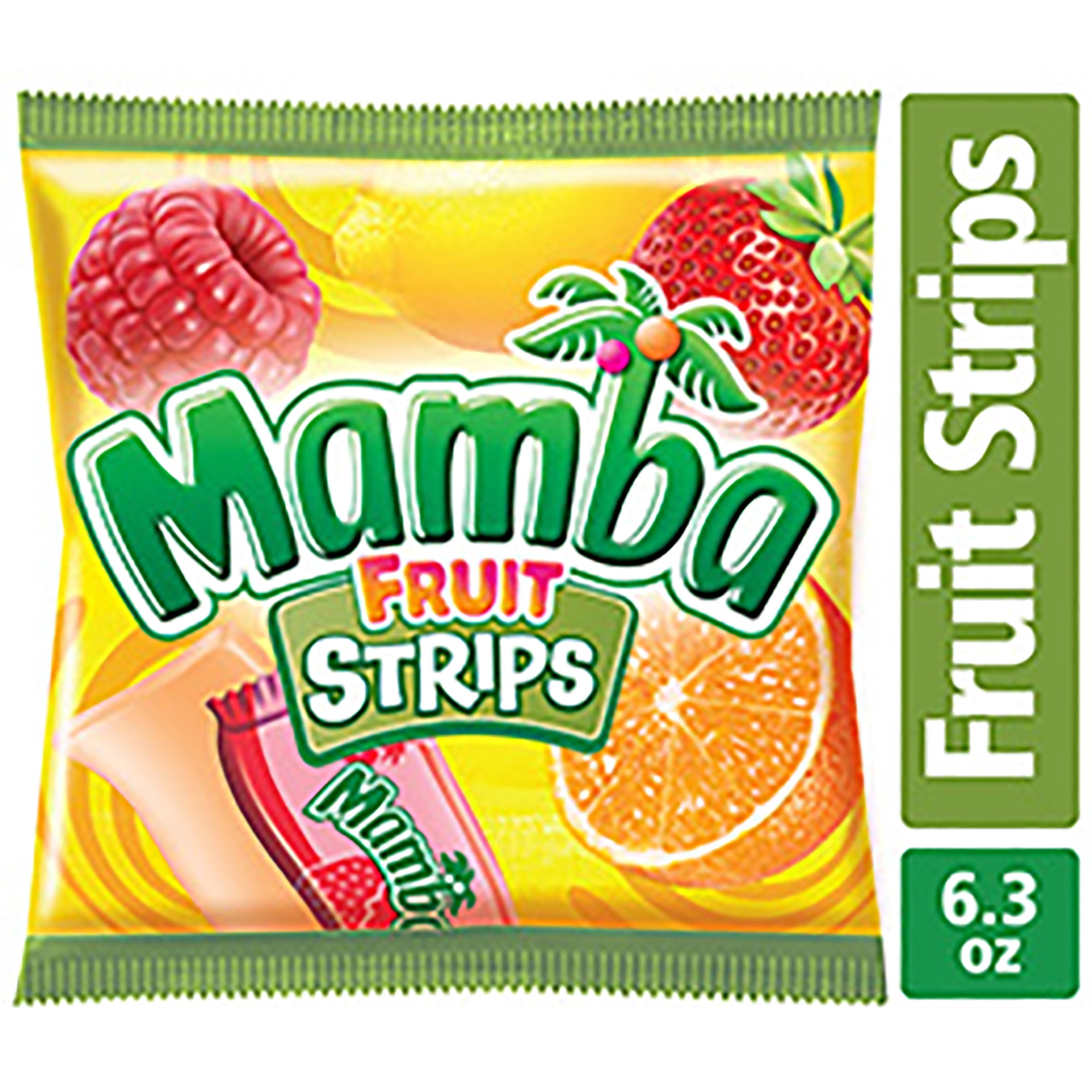 Mamba Assorted Fruit Strips Candy, Orange, Lemon, Raspberry, Strawberry ...