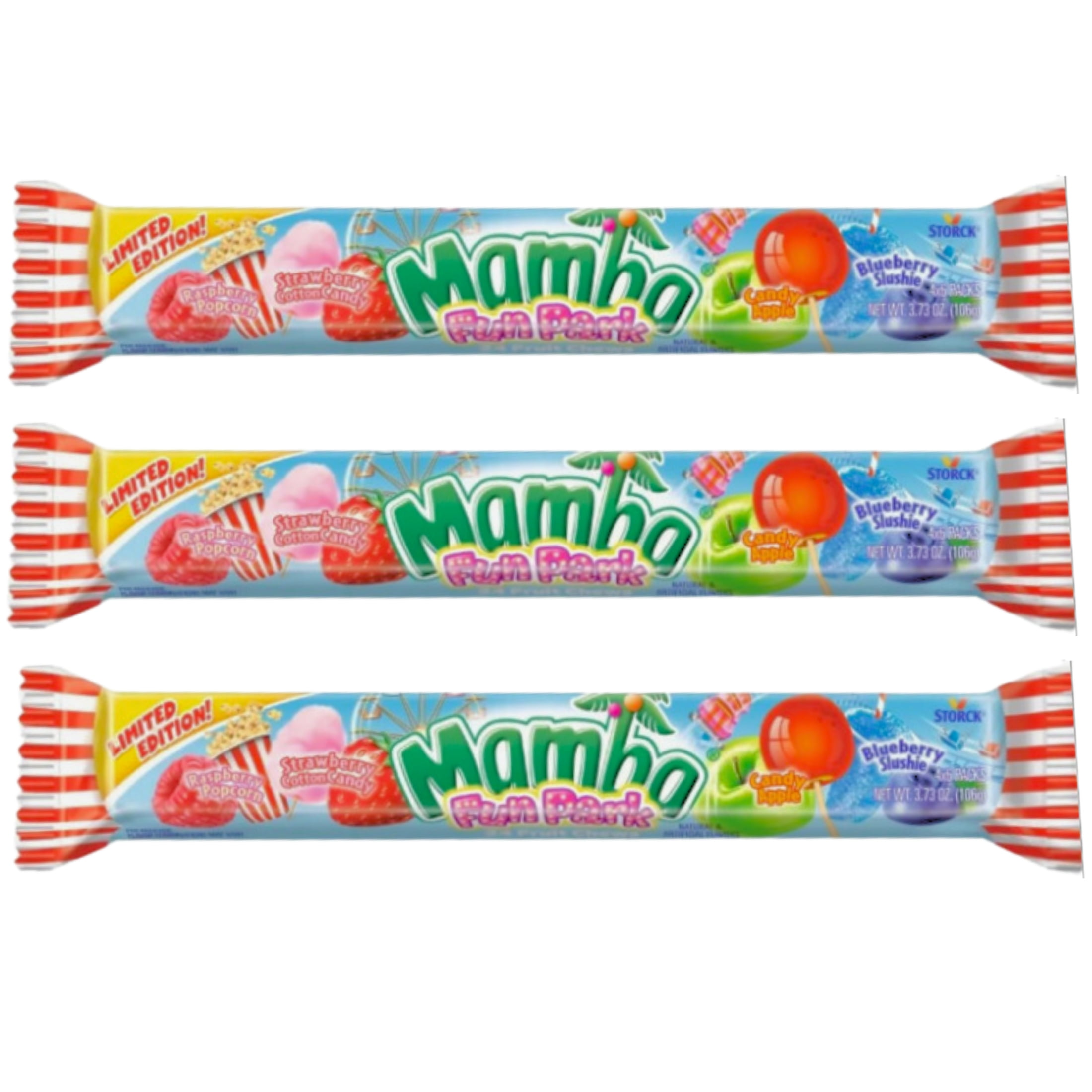 MAMBA Fun Park Fruit Chews, Individually Wrapped Candy, 3.73oz Pack of ...