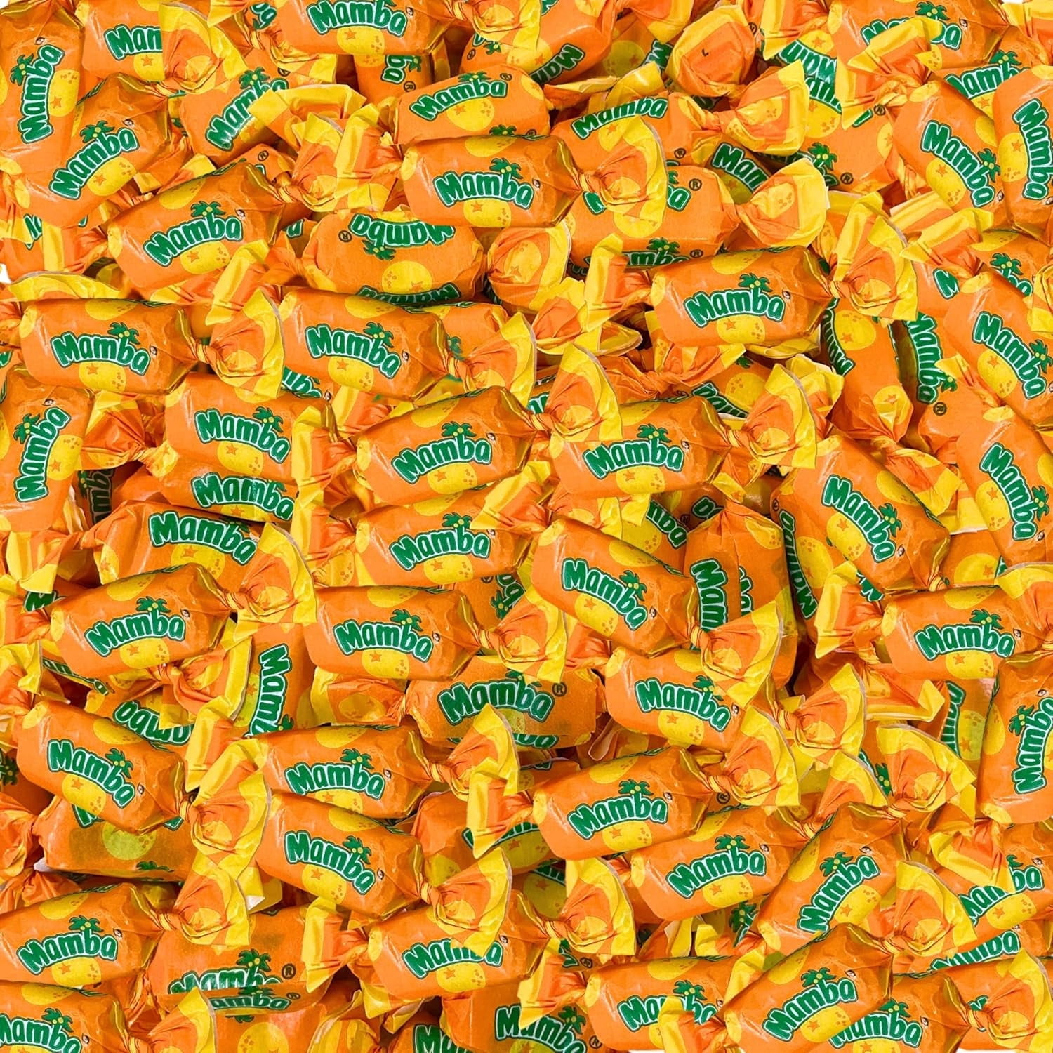 Mamba Orange Fruit Chews 1 lb Bag, Individually Wrapped, Approx. 80 ...