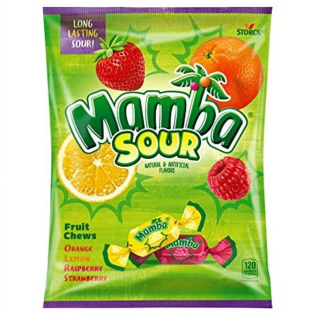 Mamba Sour Fruit Chews American Candy 3.52oz Bag Lot of 2 - Walmart.com