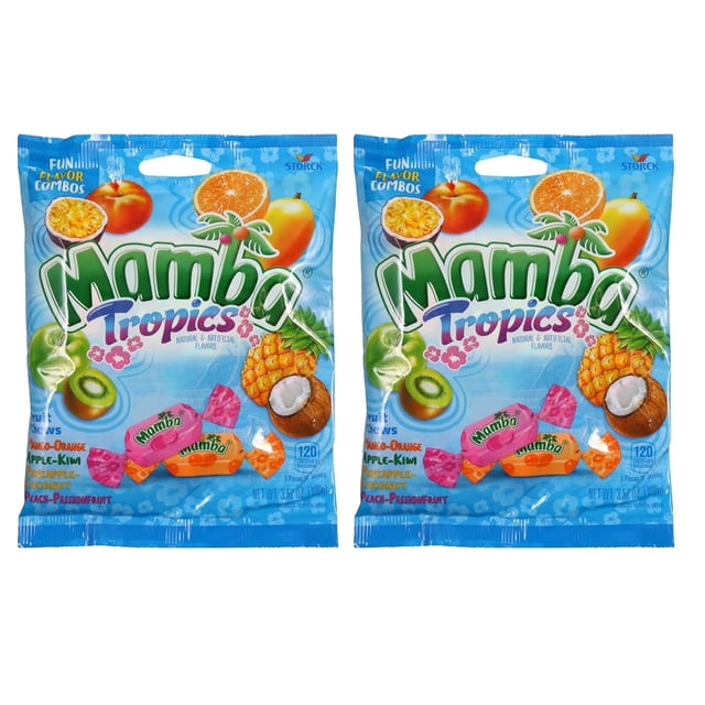 Mamba Tropics Fruit Chews Chewy Candy, 3.52 oz - (2 Pack) - Walmart.com