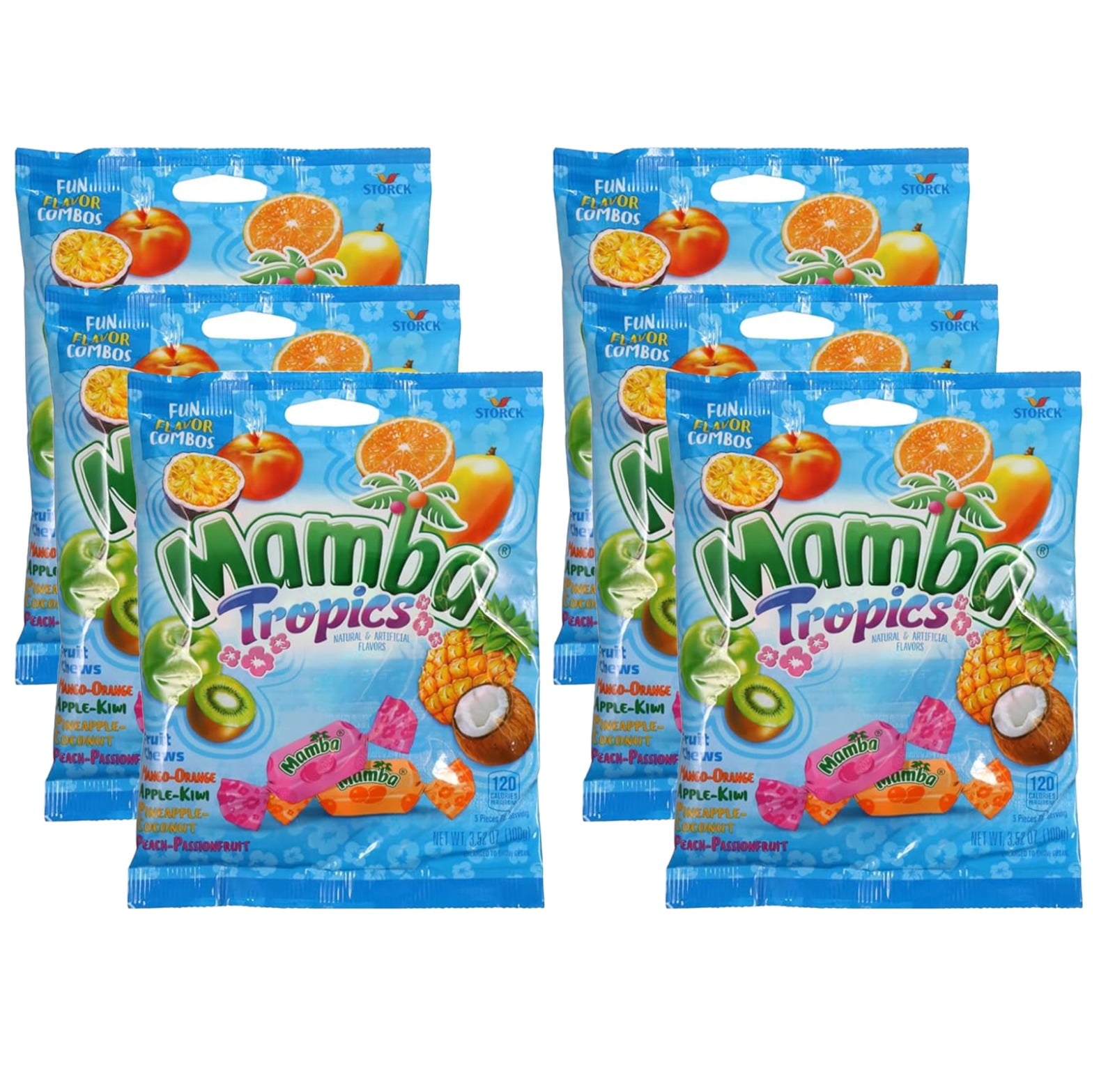 Mamba Tropics Fruit Chews Chewy Candy, 3.52 oz - (6 Pack) - Walmart.com