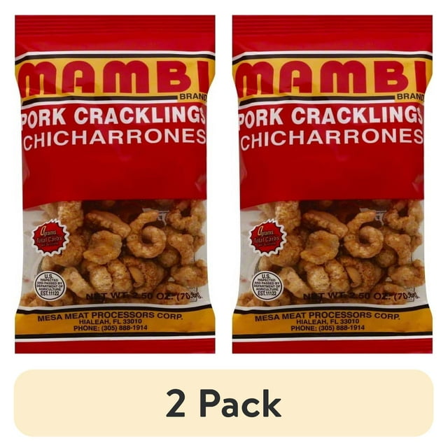 (2 pack) Mambi Chicharrones Pork Cracklings, 2.5 Oz. - Walmart.com