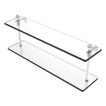 Pipeline Collection 16 Inch Double Glass Shelf - Walmart.com