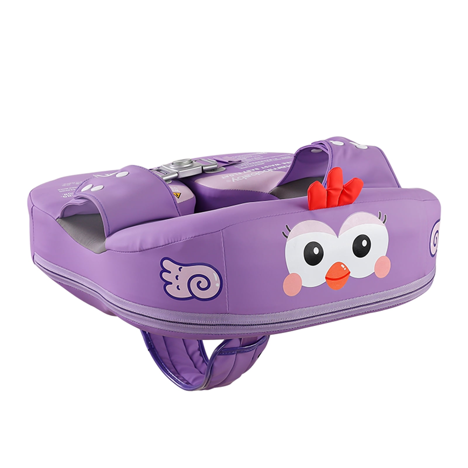 Mambobaby Adjustable Crotch and Chest Strap Kids Pool Ring Float, Pearl ...