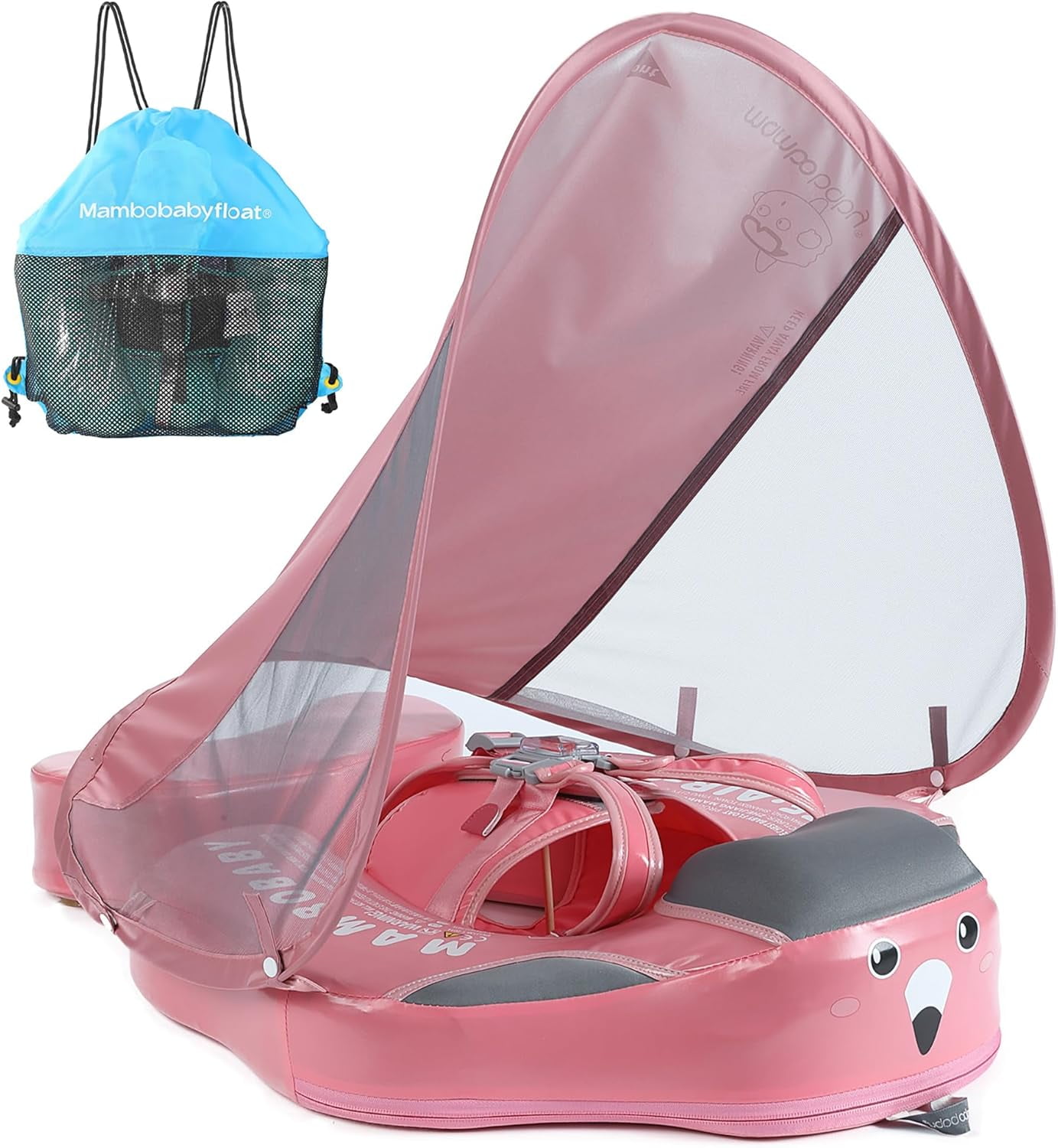 Mambobaby Float Add Tail Baby Swim Float with Canopy, Non-Inflatable ...