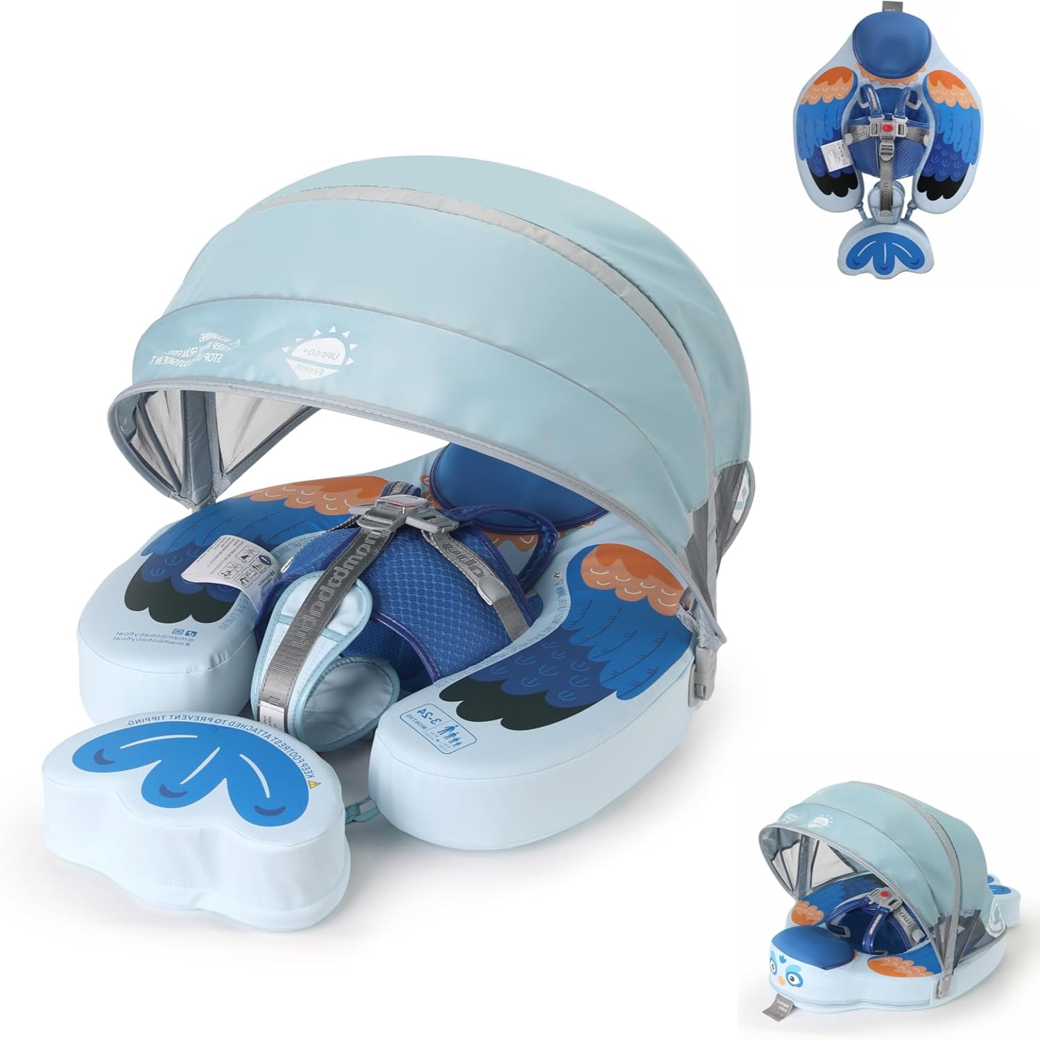 Mambobaby Float with Removable UPF50+ UV Sun Protection Canopy Infant ...