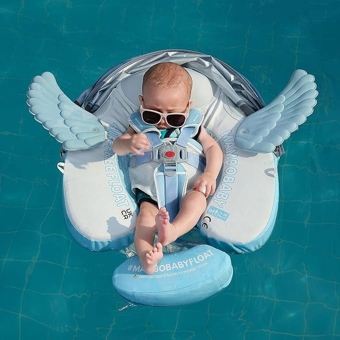 Mambobaby Non Inflatable Swimming Pool Angel Float with Canopy, Light ...