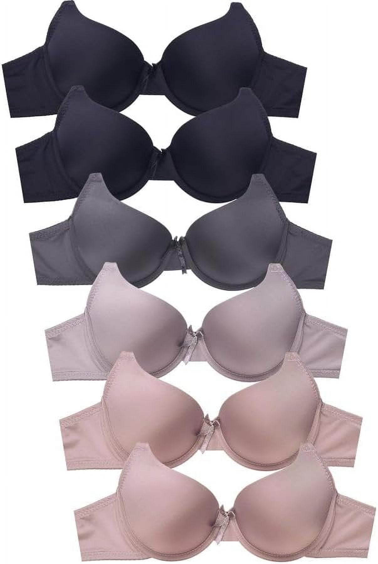 Mamia White Apparel Womens Basic Plain Bras Packs Of 6 - Various Styles ...