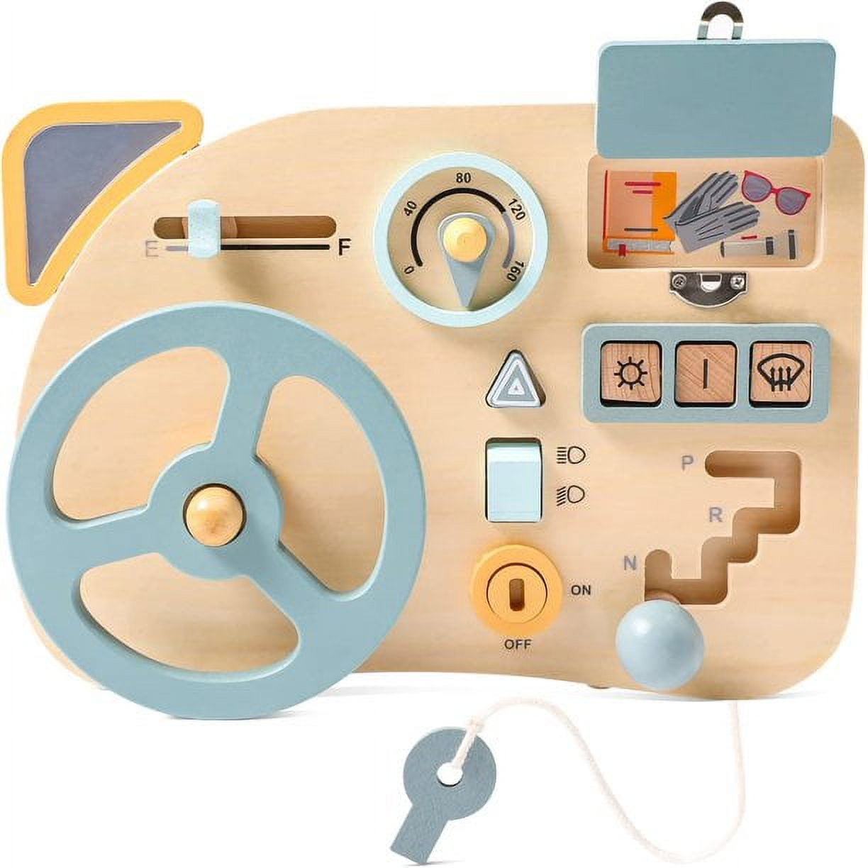 Mamimami Home Montessori Toy - Car Steering Wheel Busy Board - Toddler ...