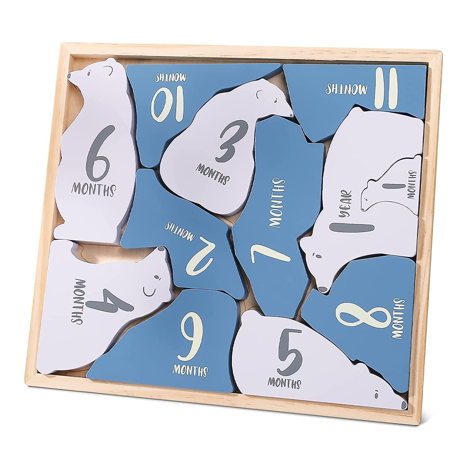 Mamimami Home Wooden Puzzles for Toddlers 1-3, Montessori Educational ...