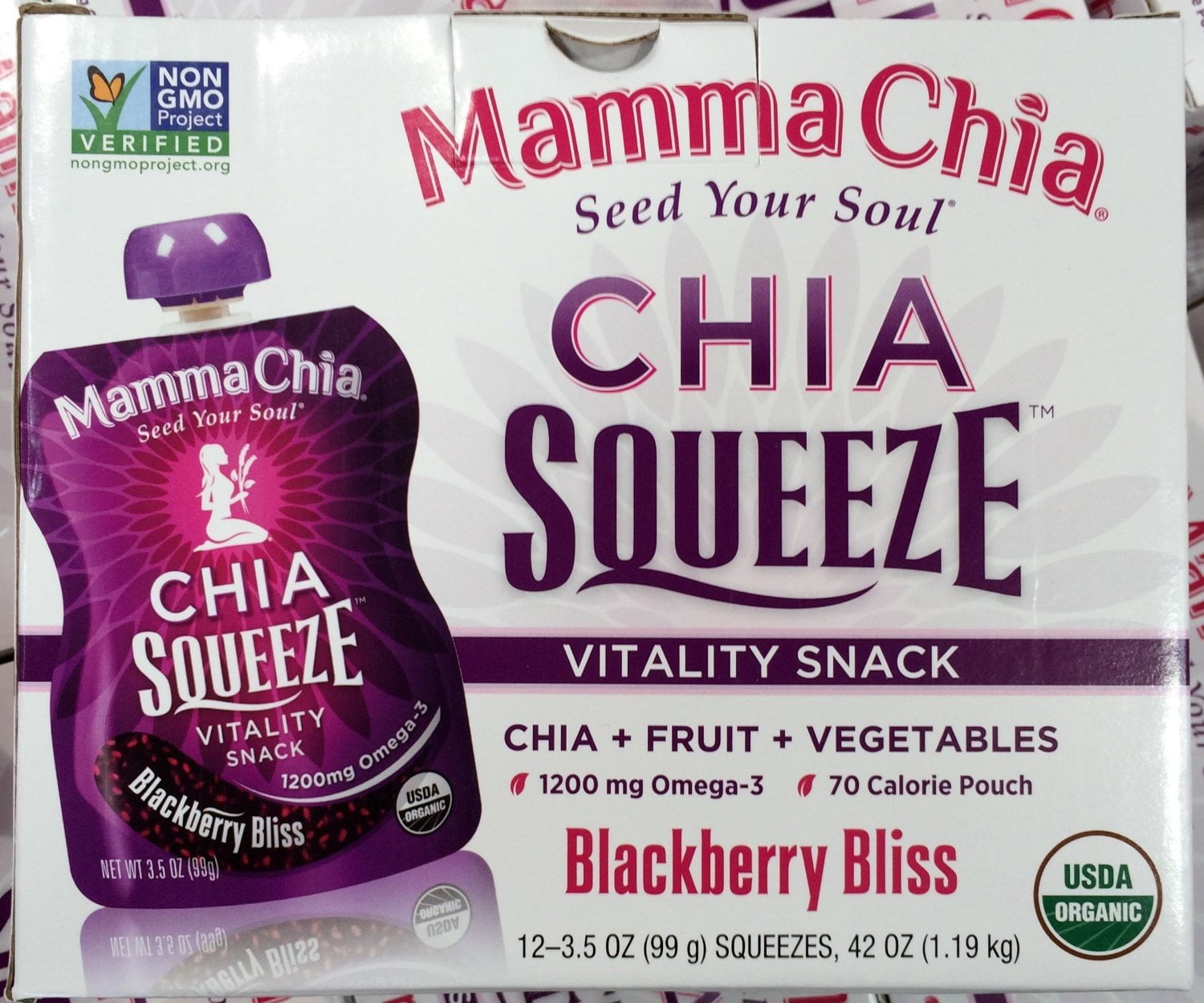 Mamma Chia Organic Chia Squeeze Pouch Vitality Snack ( Net Wt 42 Oz ...