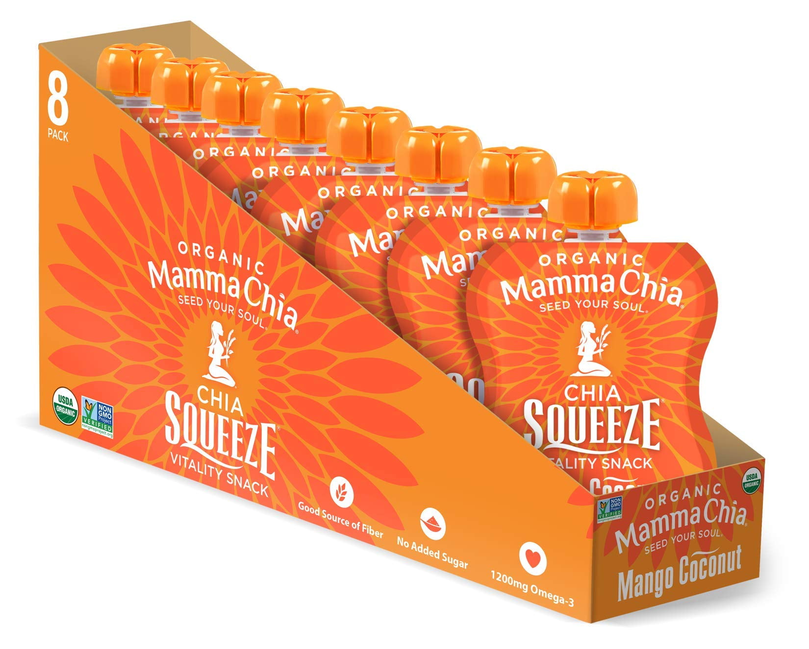 Mamma Chia Organic Vitality MFF30 Squeeze Snack, Mango 16- 3.5 Ounce ...